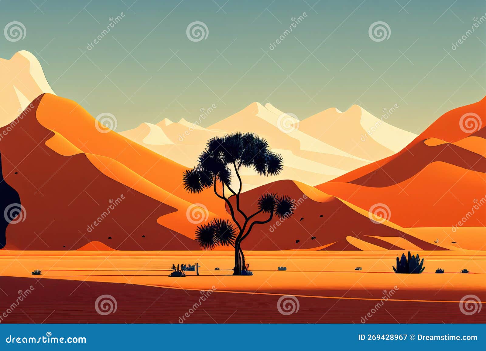 Figure Desert Minimalism. Generative AI Stock Illustration ... Figure Desert Minimalism. Generative AI Stock Illustration ...