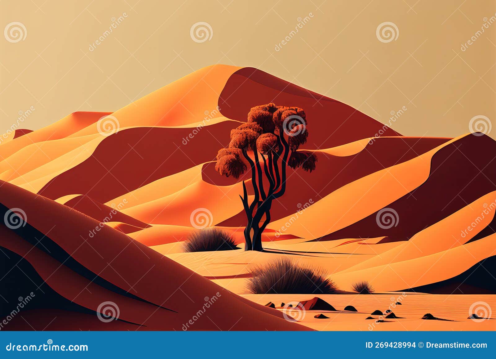 Figure Desert Minimalism. Generative AI Stock Illustration ... Figure Desert Minimalism. Generative AI Stock Illustration ...