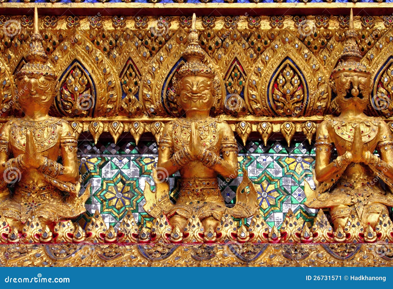 The Figure of Deva, Clasping Hand in Stock Image - Image of building ...