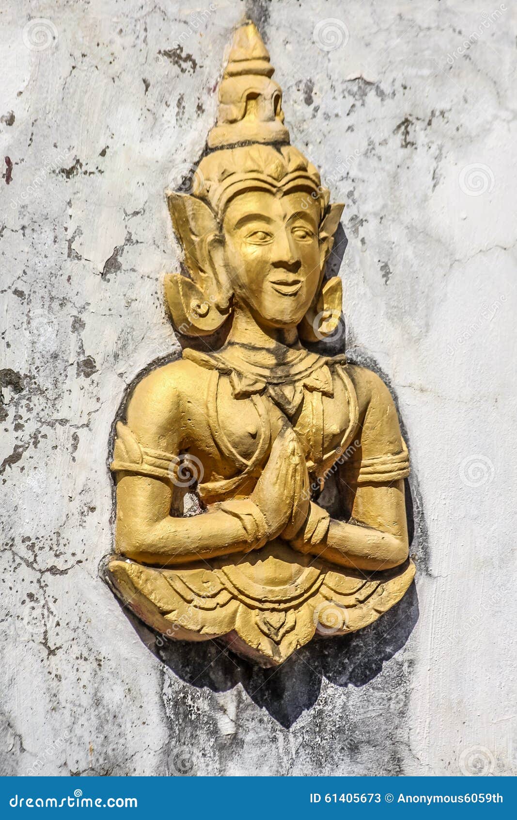 Figure of deva stock image. Image of thailand, thai, decorative - 61405673