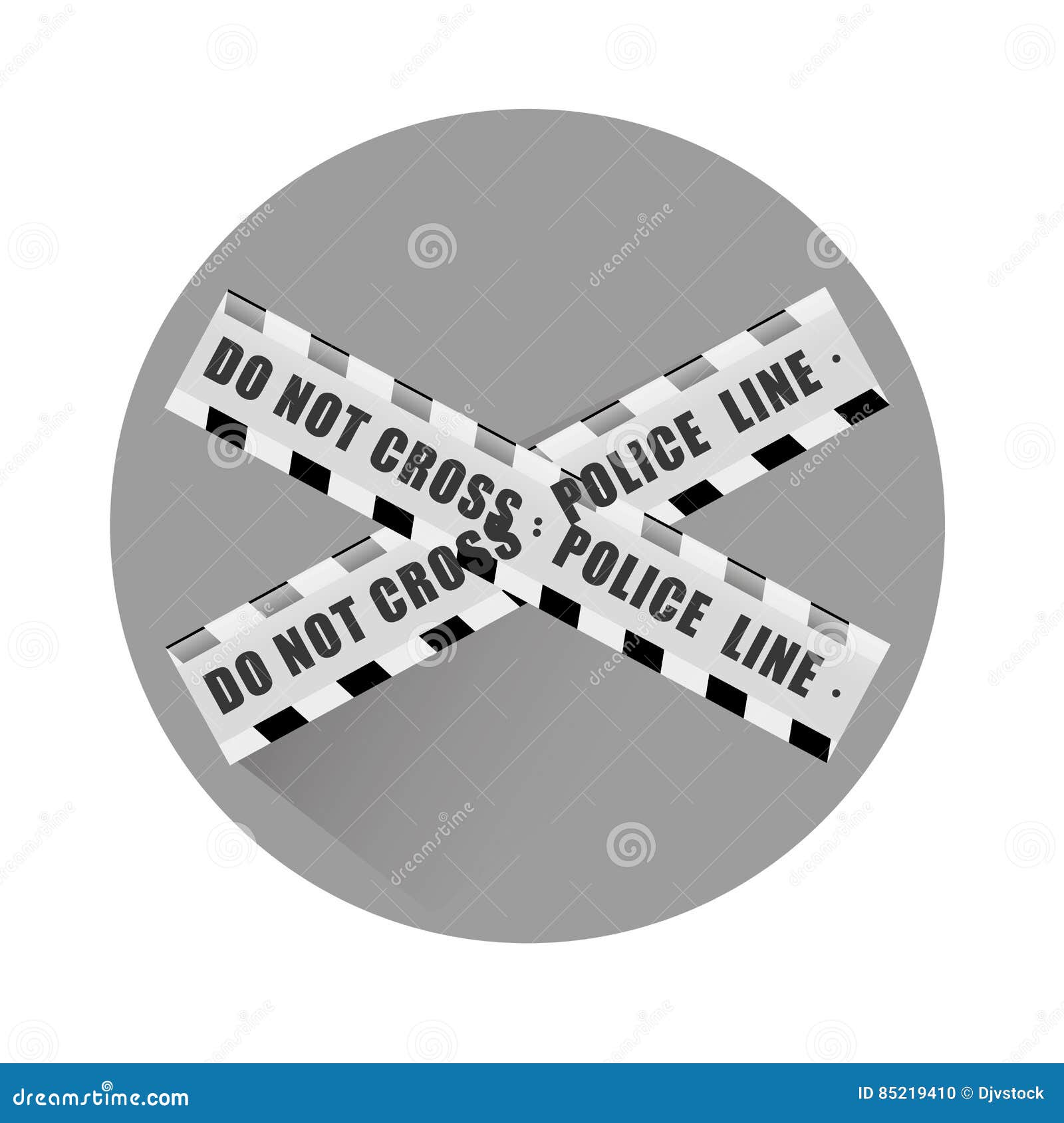 Figure do not cross ribbon stock illustration. Illustration of ...