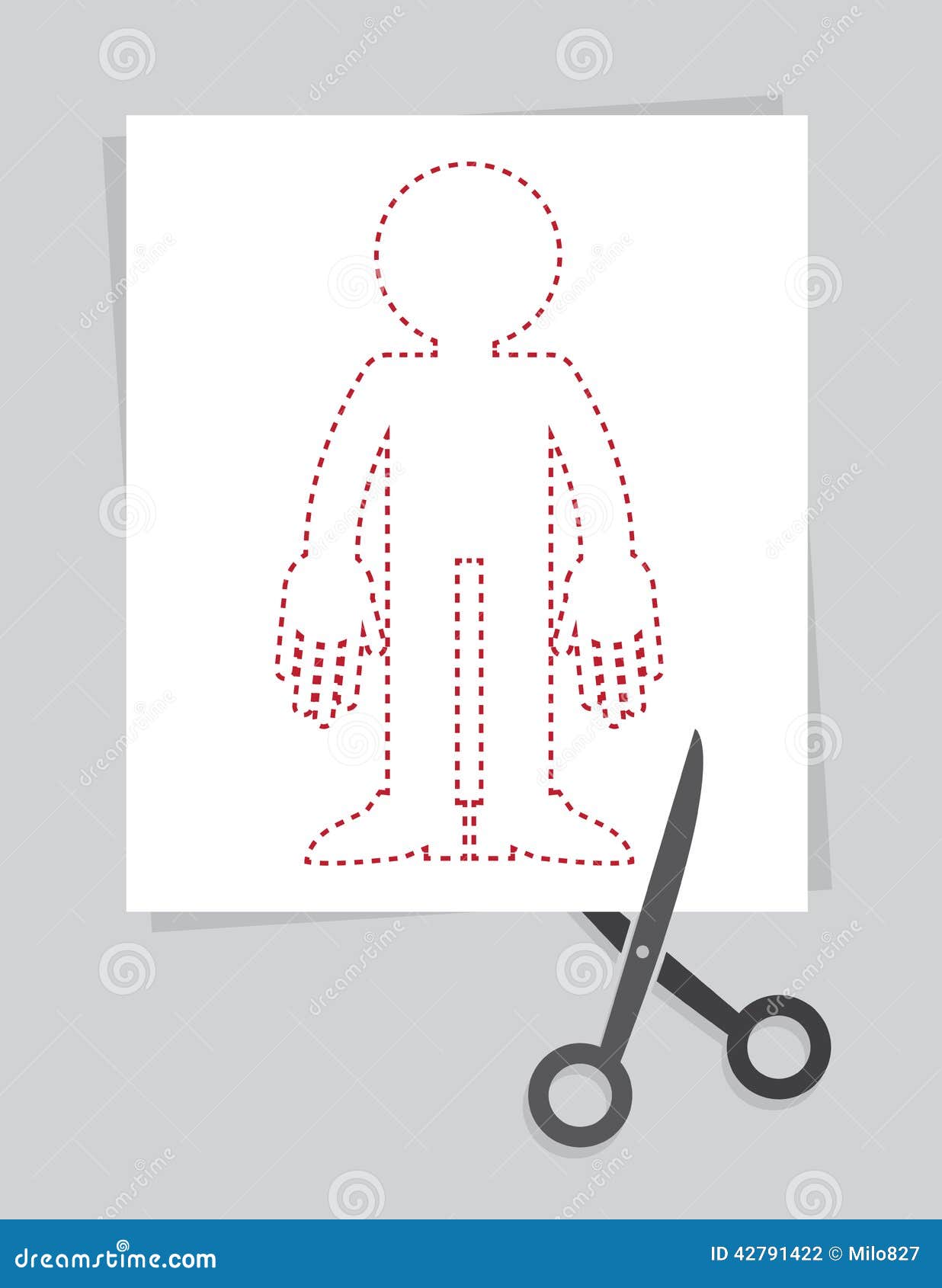 Figure Dotted Lines Cut Scissors Stock Vector - Illustration of snip ...