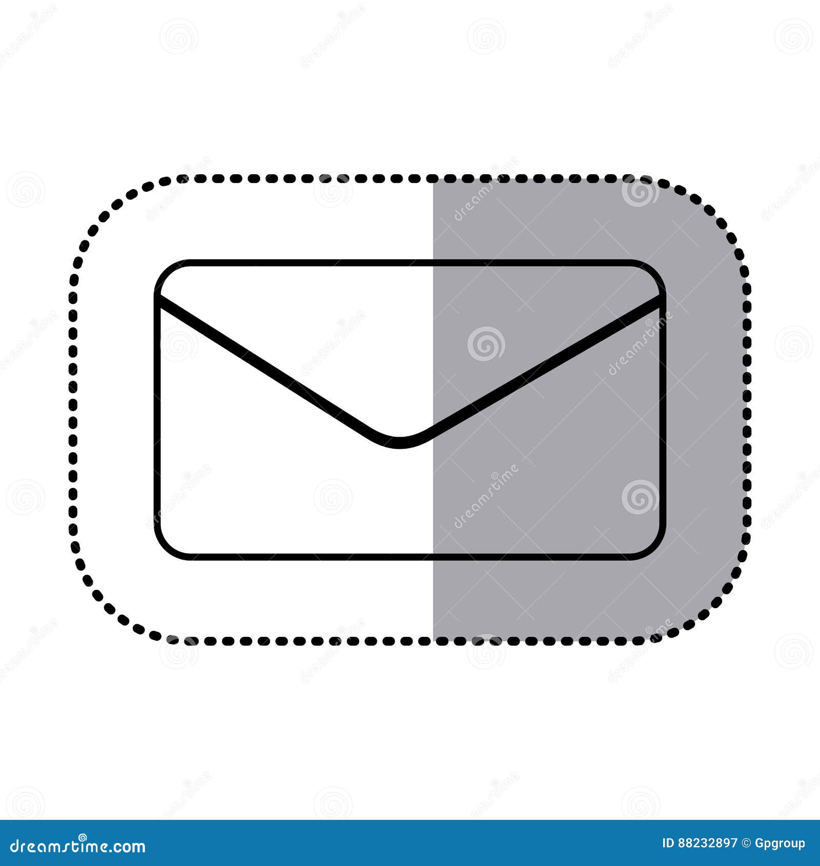 Figure e-mail message icon stock illustration. Illustration of isolated ...
