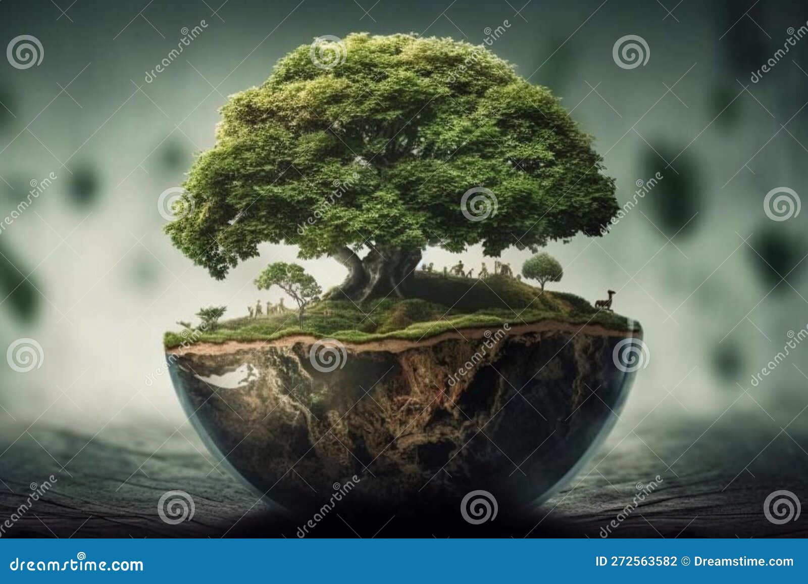 A Figure of Eco-consciousness, Nature Conservation, AI-generated Stock ...