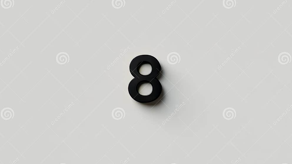 The Figure Eight Symbol Creates a Shadow on a White Surface Stock Image ...
