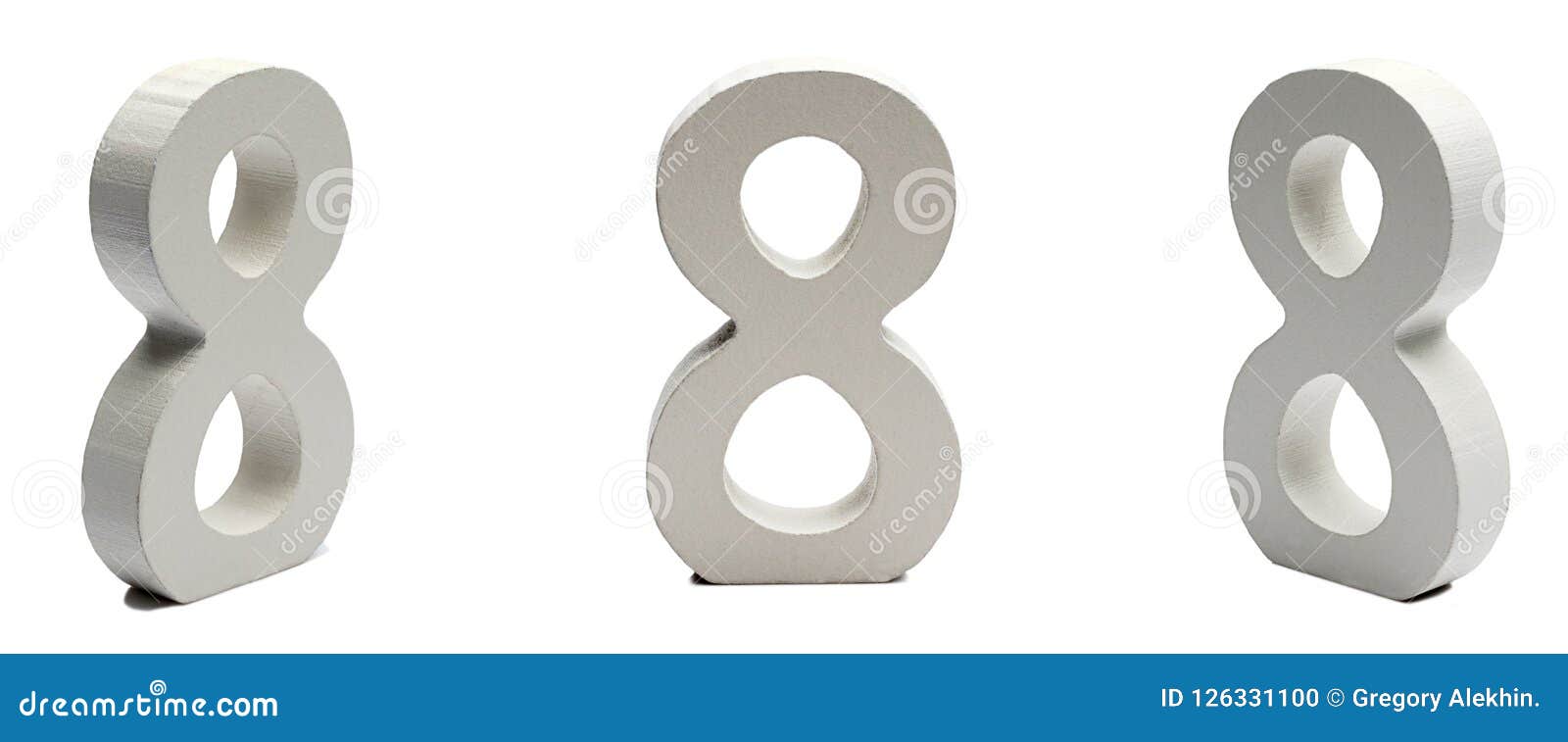 Figure Eight on a White Background at Different Angles. Stock Photo ...