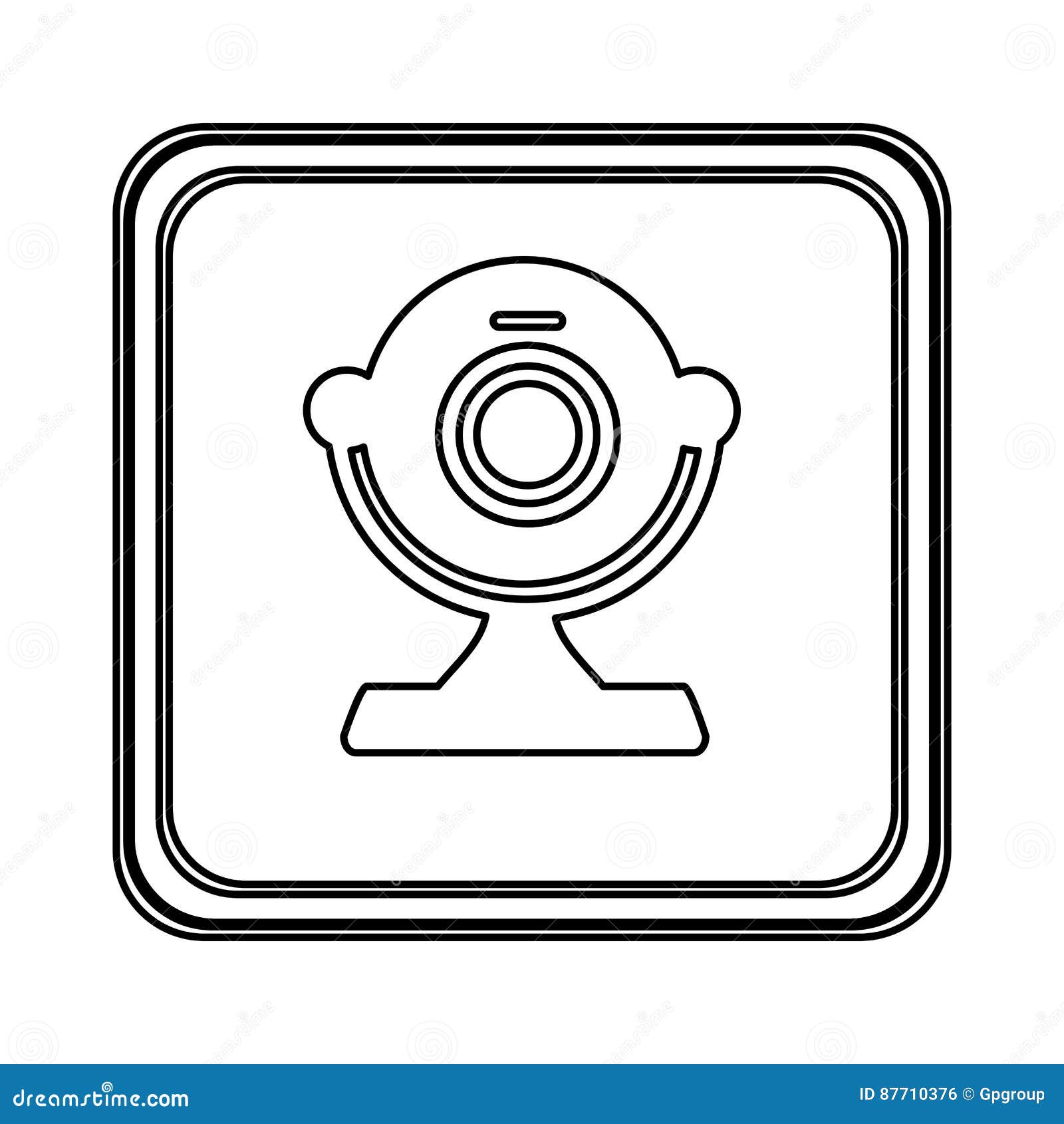 Figure Emblem Computer Camera Icon Stock Illustration - Illustration of ...