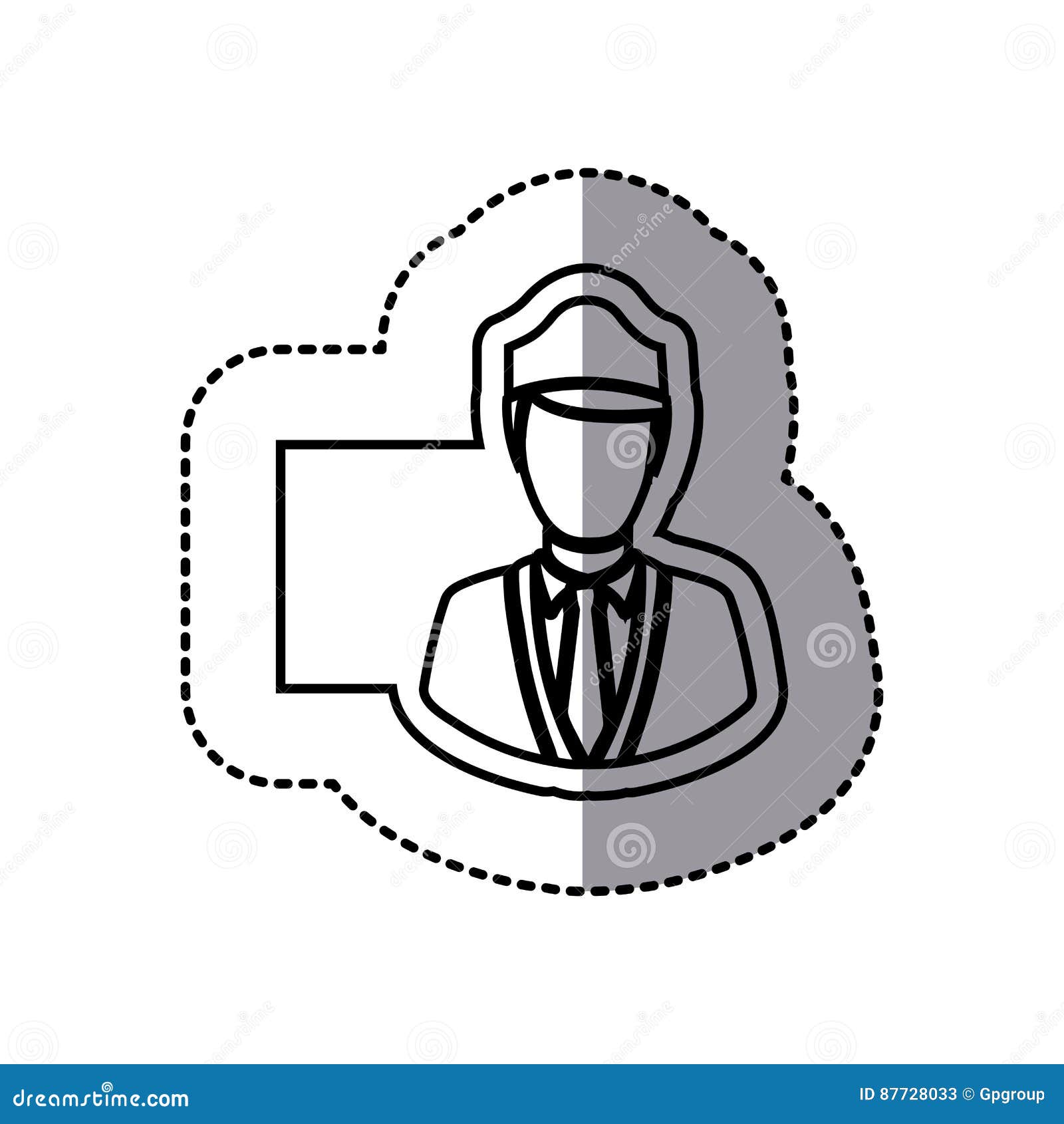 Figure Emblem Guard Person Icon Stock Illustration - Illustration of ...
