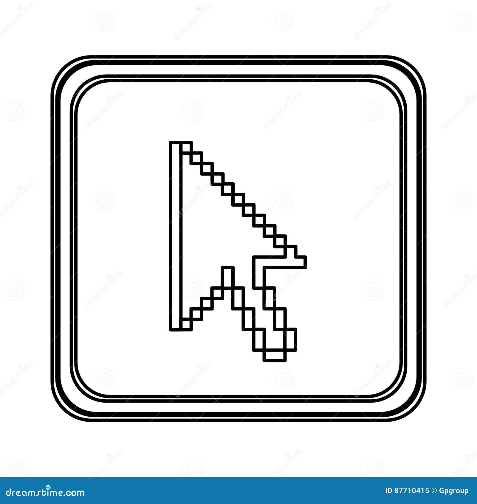 Red Emblem Mouse Hourglass Cursor Icon Royalty-Free Stock Photo ...