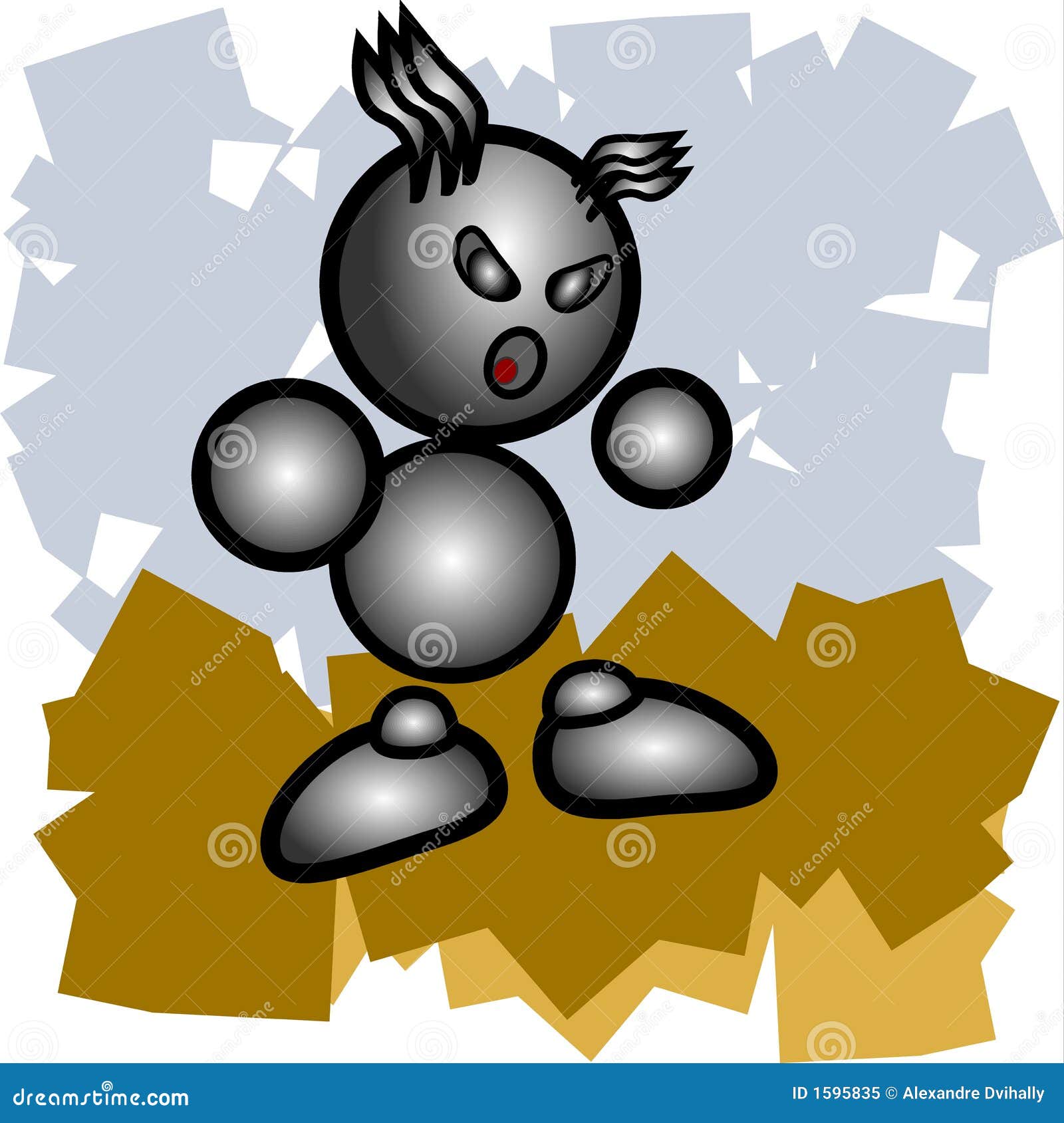 Figure fâchée illustration stock. Illustration du illustration - 1595835