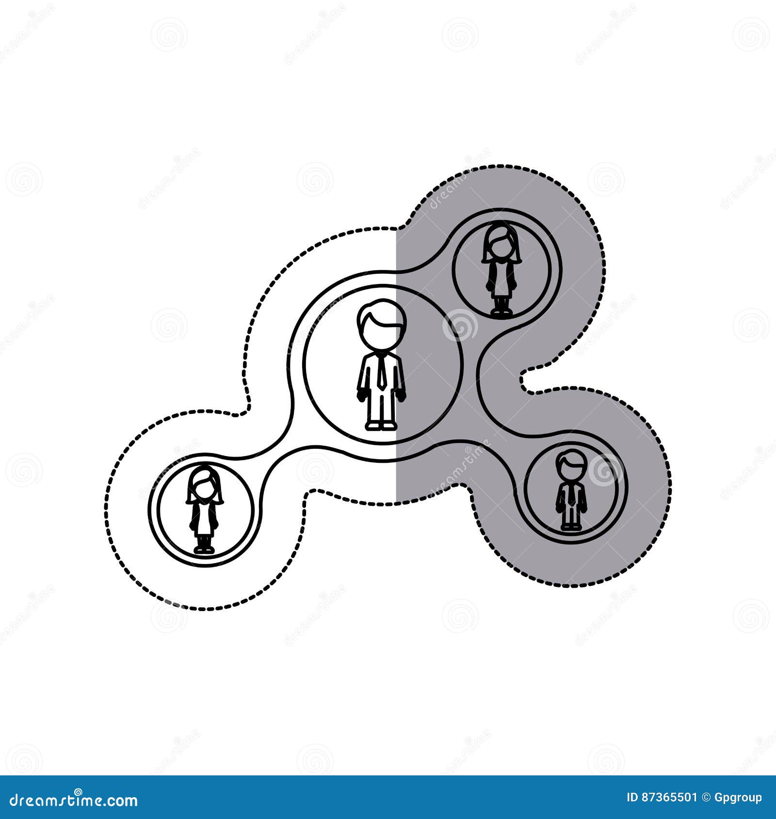 Figure Family Connection Icon Stock Illustration - Illustration of ...
