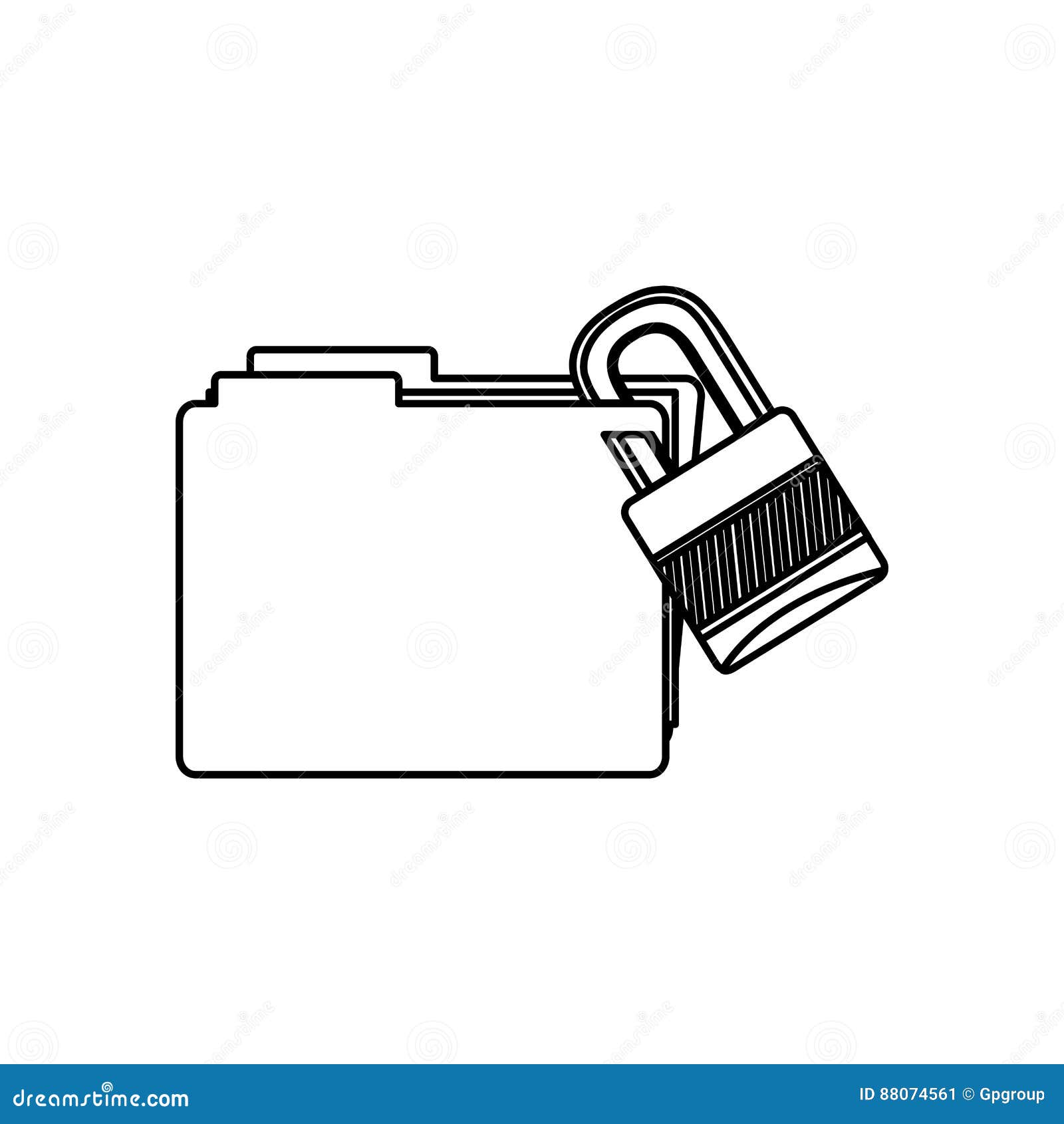 Figure File and Close Lock Icon Stock Illustration - Illustration of ...