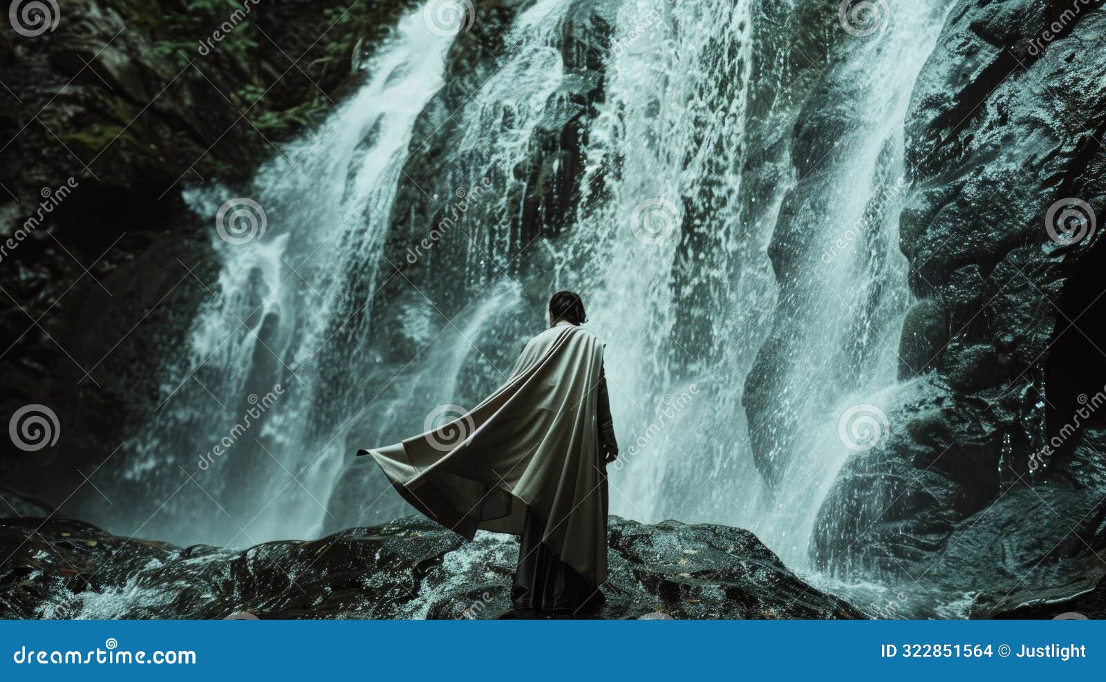 A Man In A Red Cape Stands On A Rooftop Overlooking A Steampunk City ...
