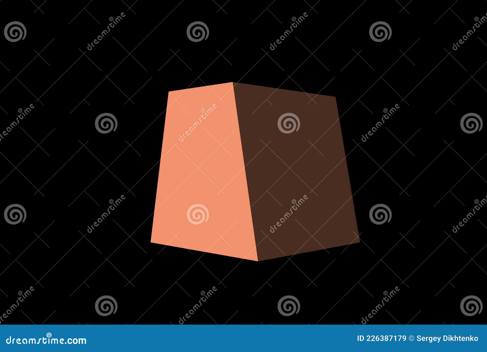Figure in the Form of a Keystone Black Background Stock Illustration ...