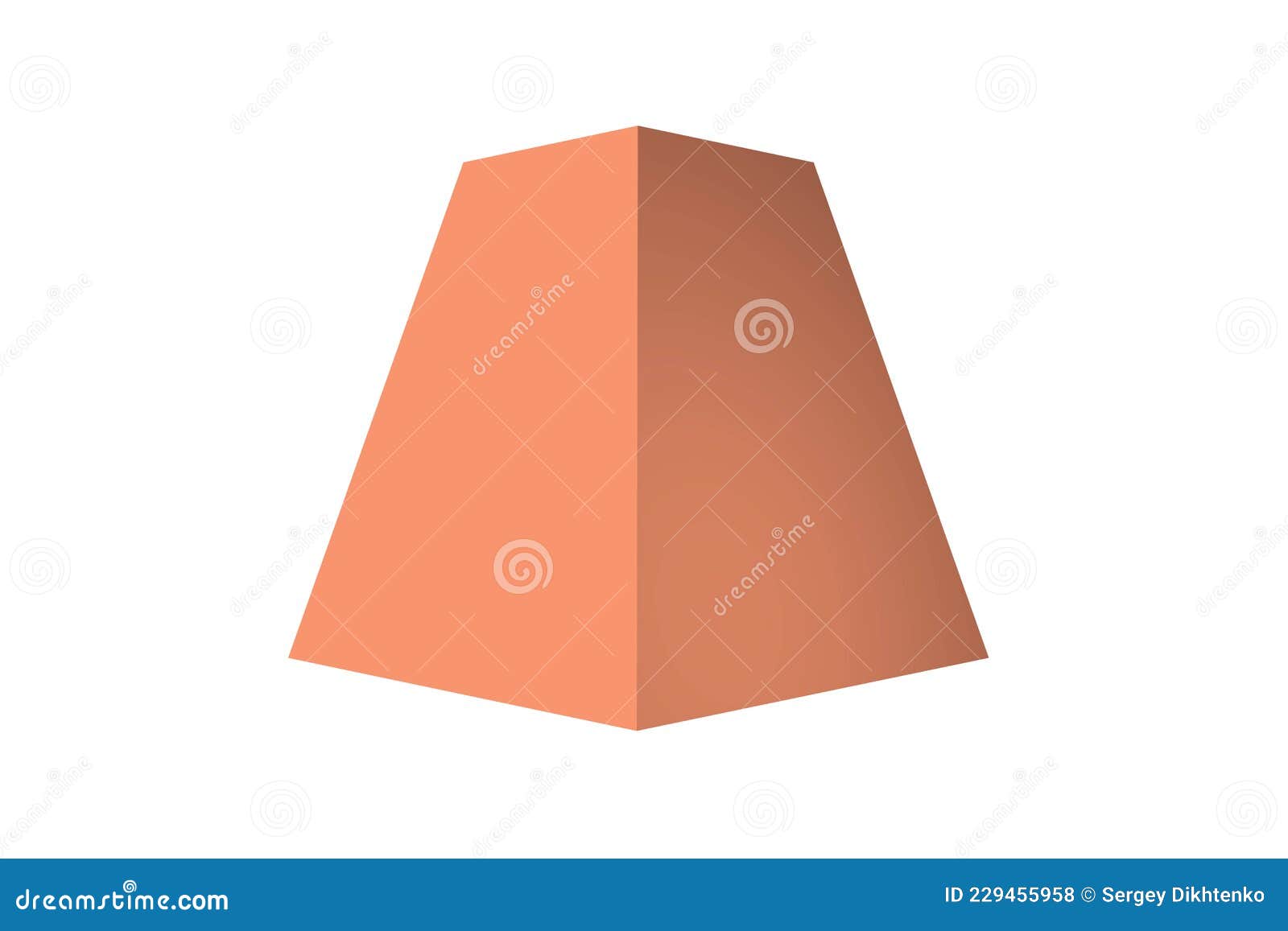 Figure Form Pyramid No Apex 3d Rendering White Background Stock ...