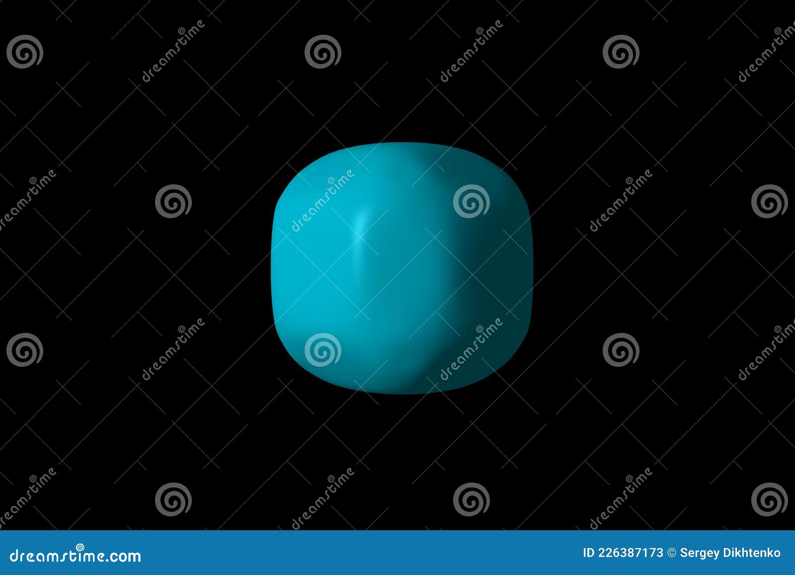 Figure in the Form of a Smooth-edged Cube Black Background Stock ...