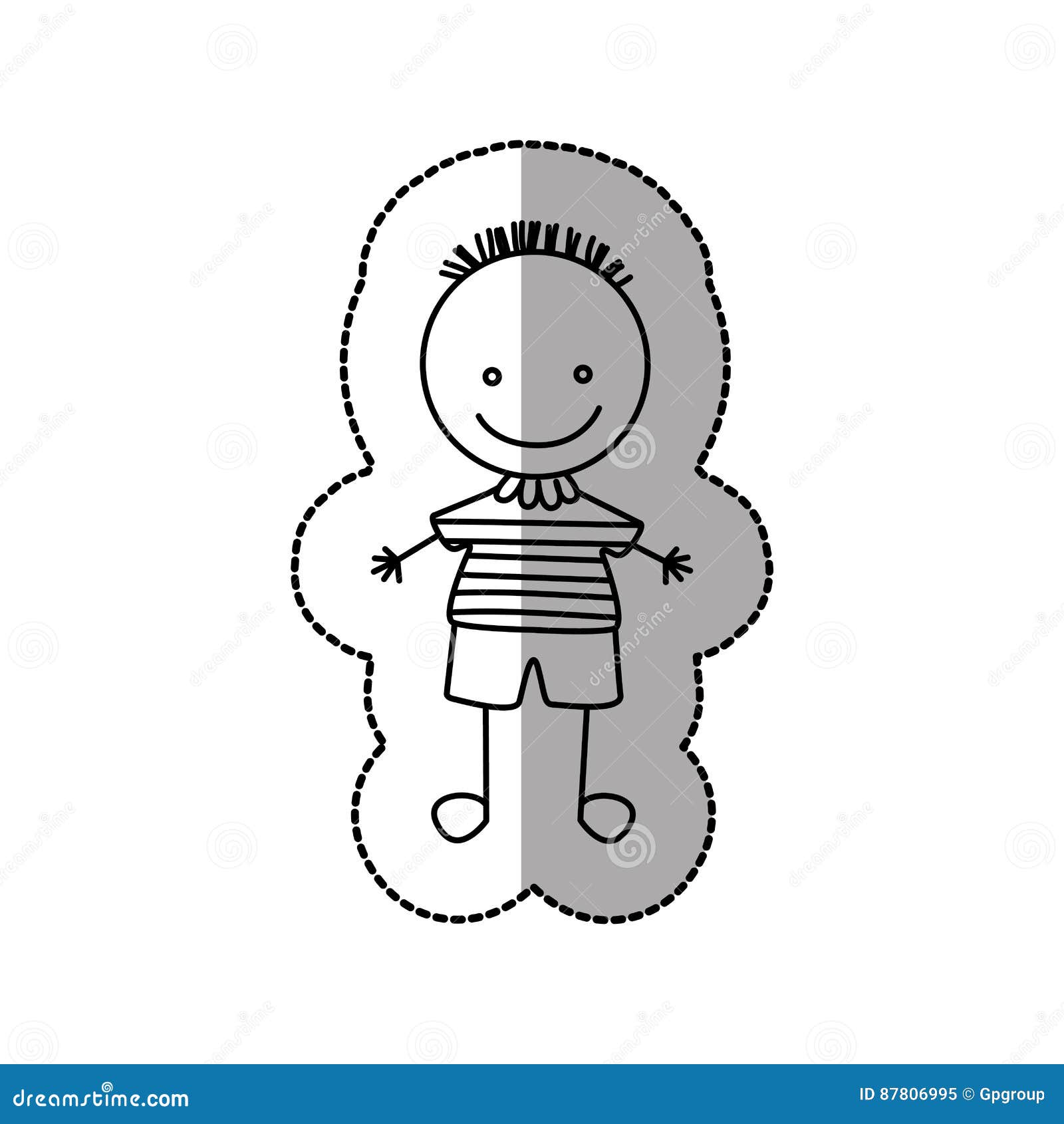 Figure funny boy icon stock illustration. Illustration of figure - 87806995
