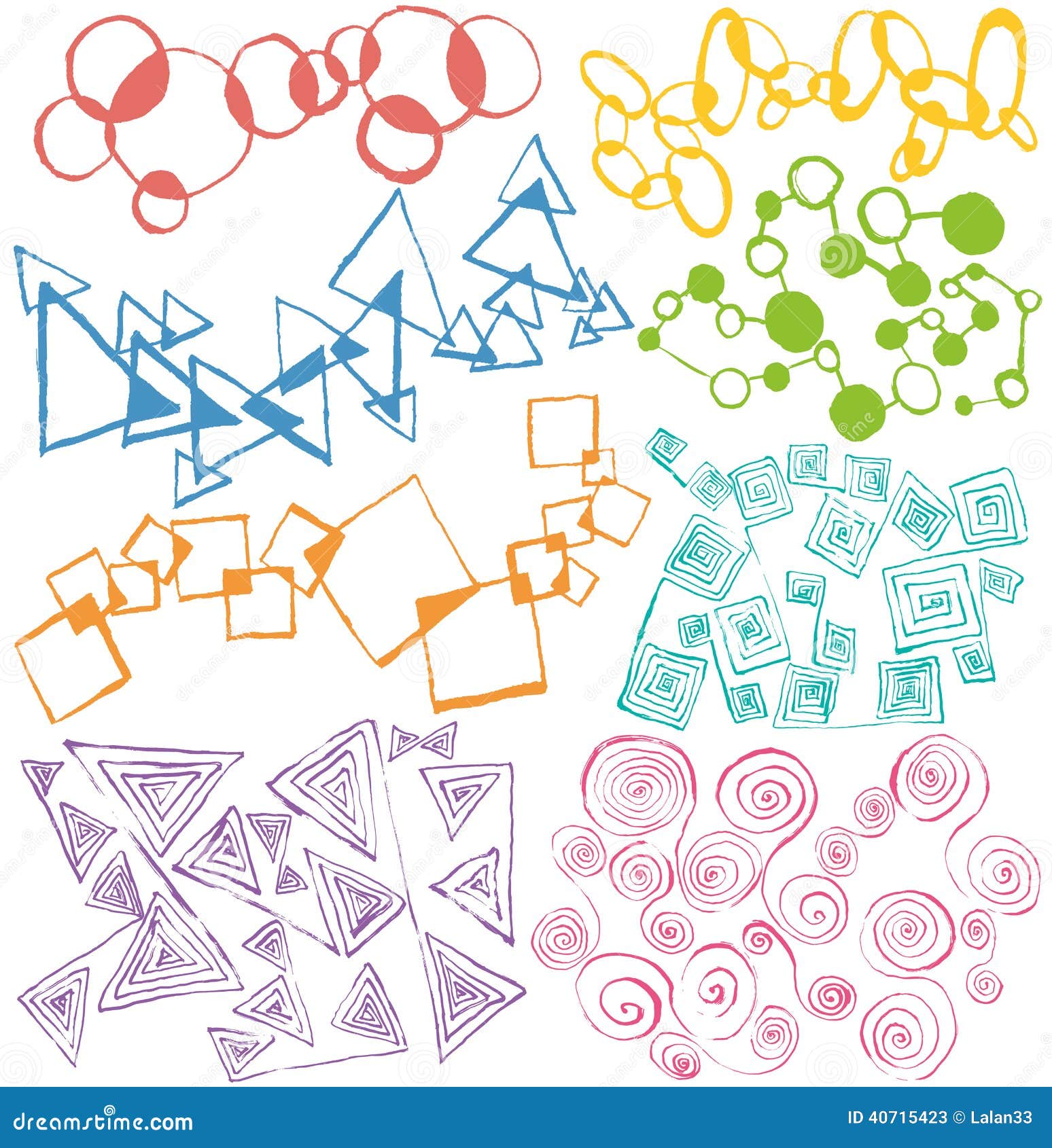 Figure geometriche illustrazione vettoriale. Illustrazione di turbinio ...