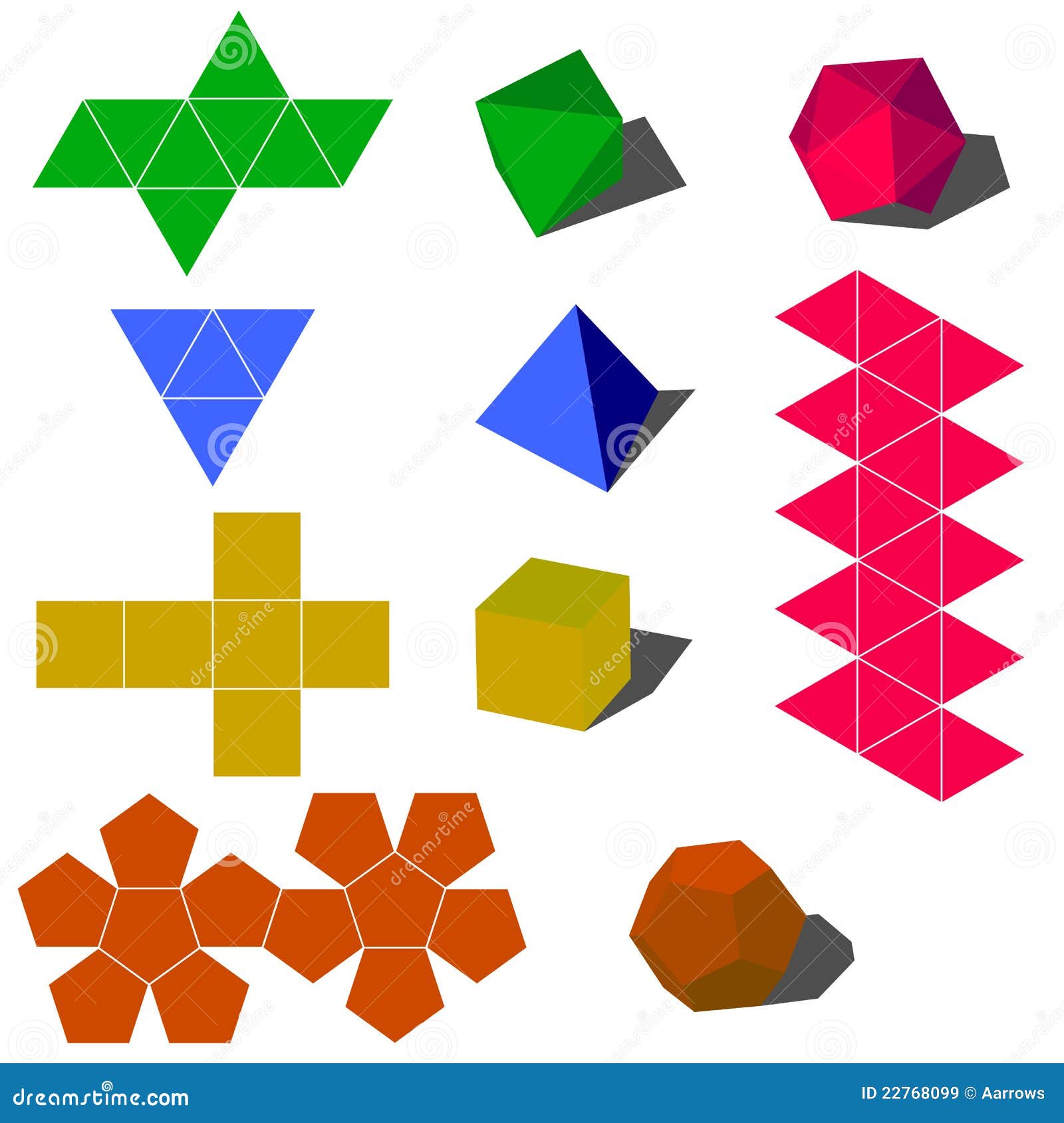 Figure Geometriche Di Vettore Di Colorfull 3d Illustrazione Vettoriale ...