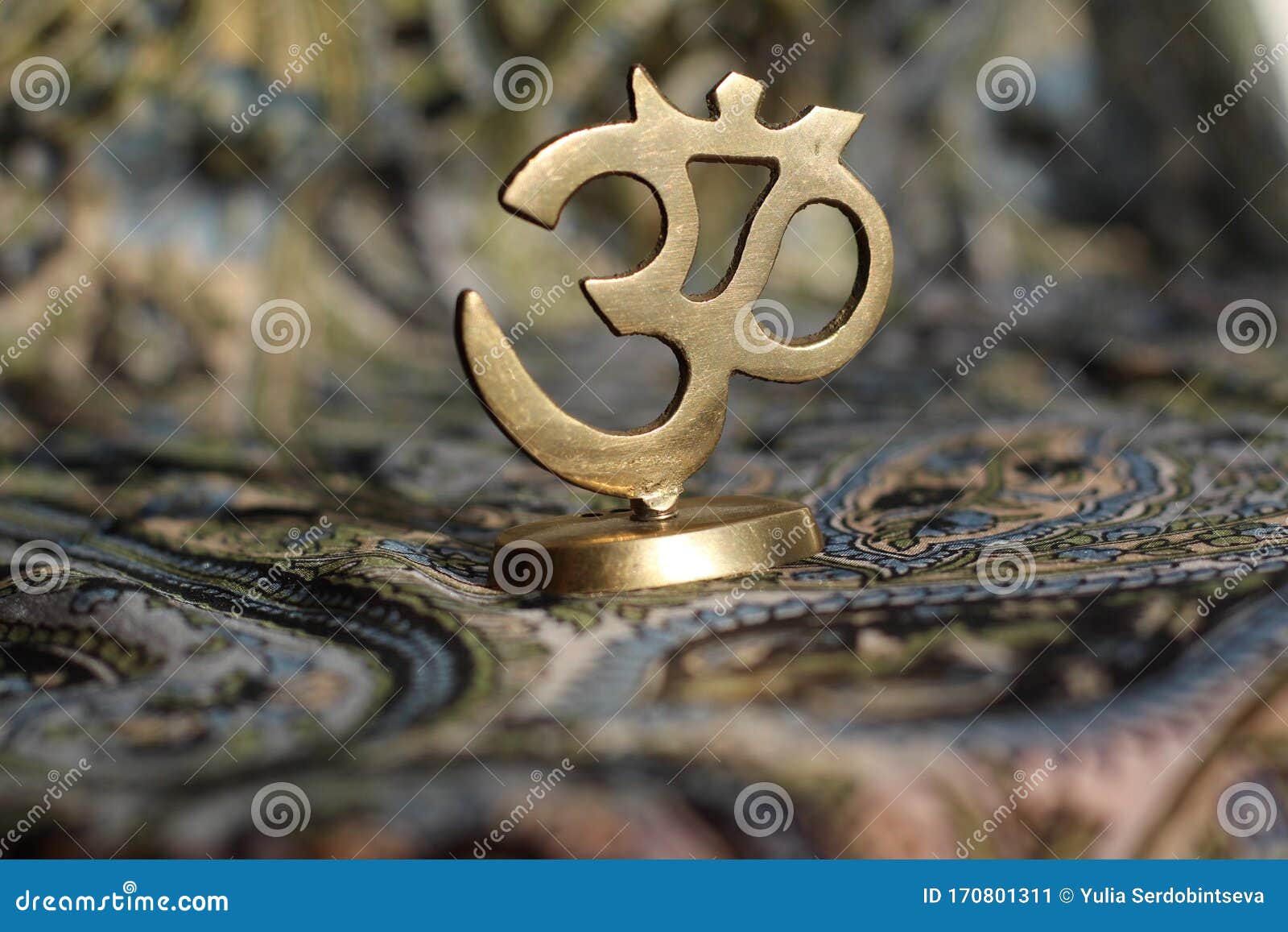 Figure Of Golden Indian Symbol Aum Stock Image | CartoonDealer.com ...