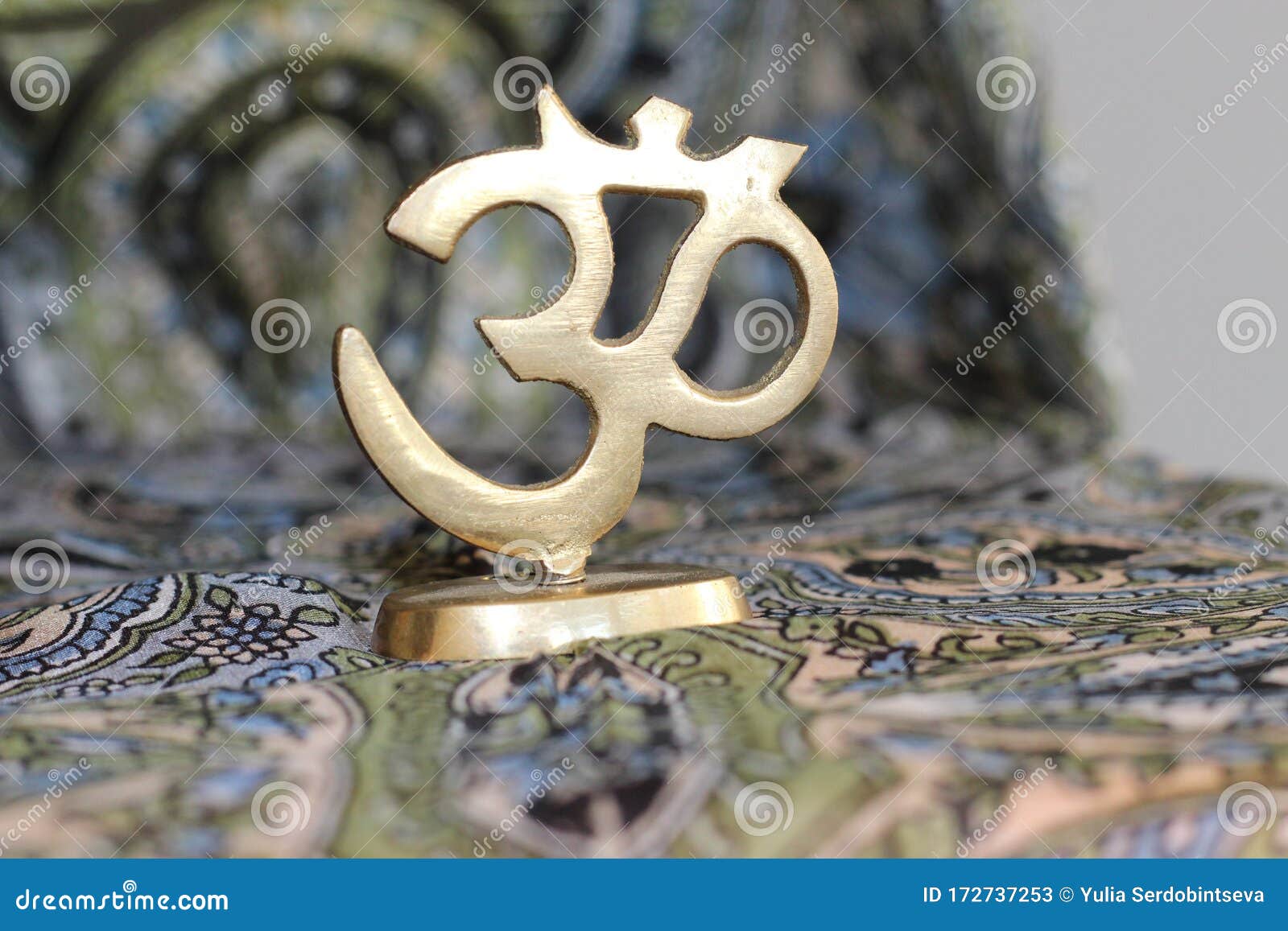 Figure Of Golden Indian Symbol Aum Stock Image | CartoonDealer.com ...