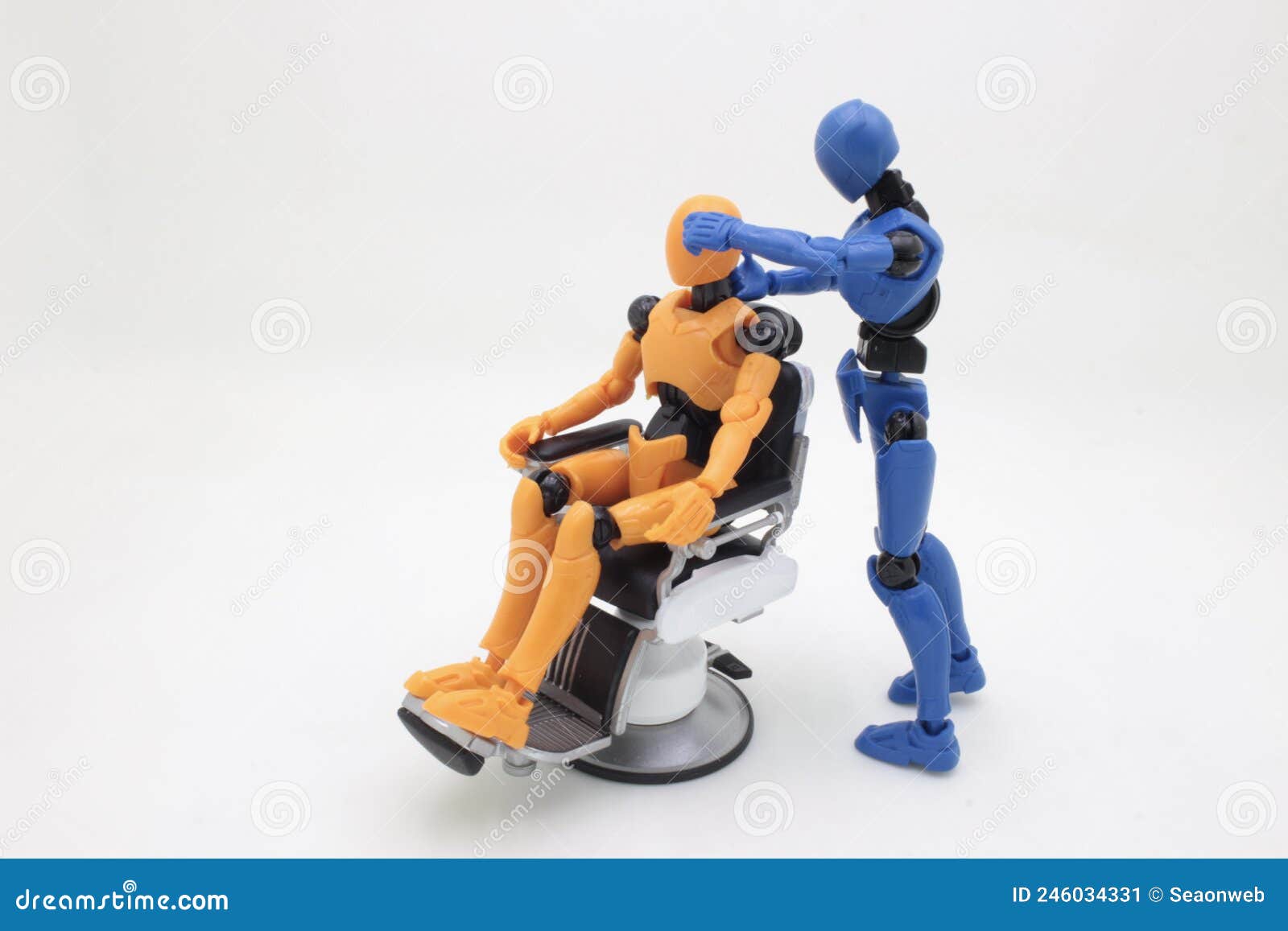 A Figure Having Haircut at Barber Shop Stock Image - Image of business ...