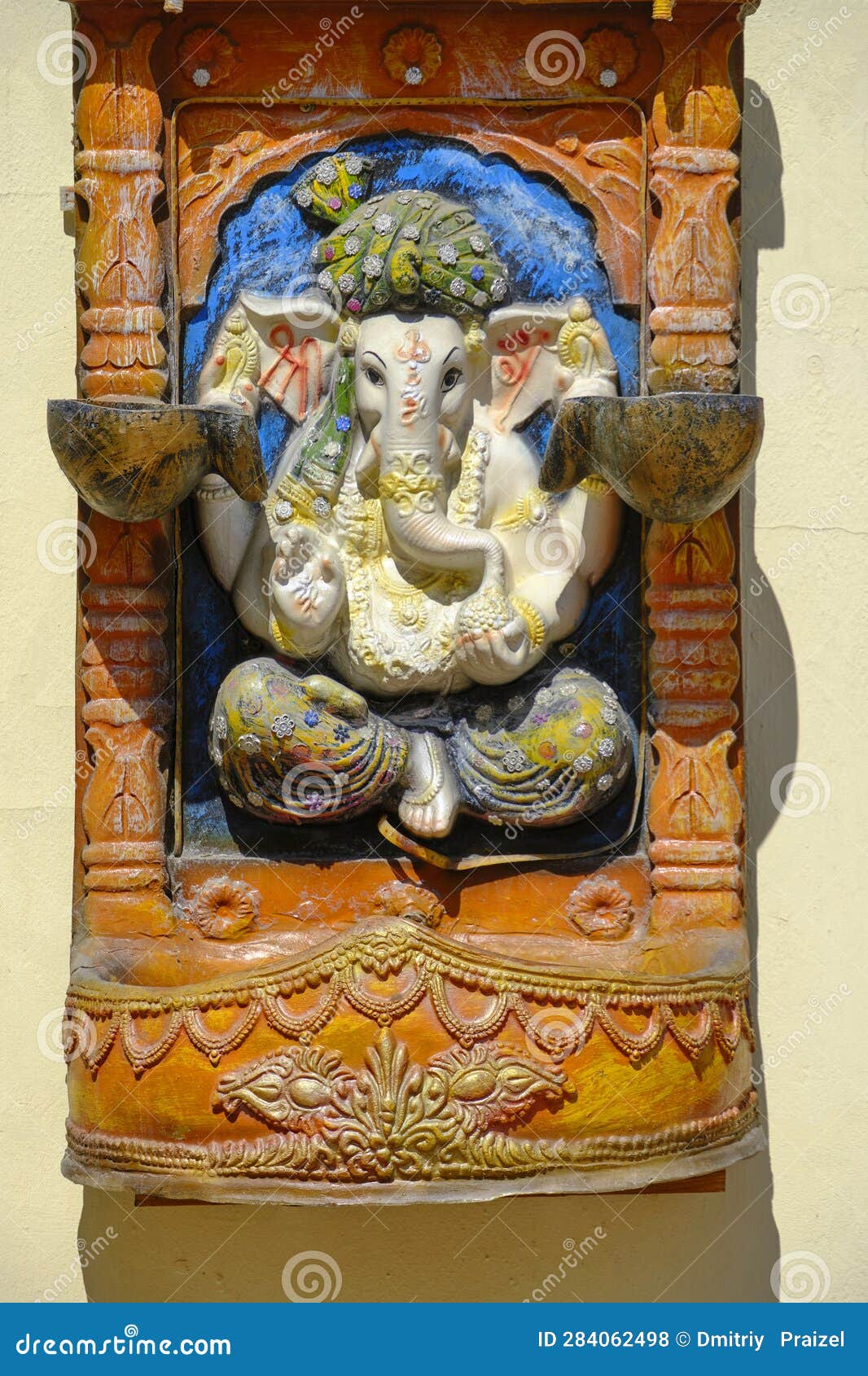 The Figure In The Hindu Temple. Janardana Swami Temple. Varkala Temple ...