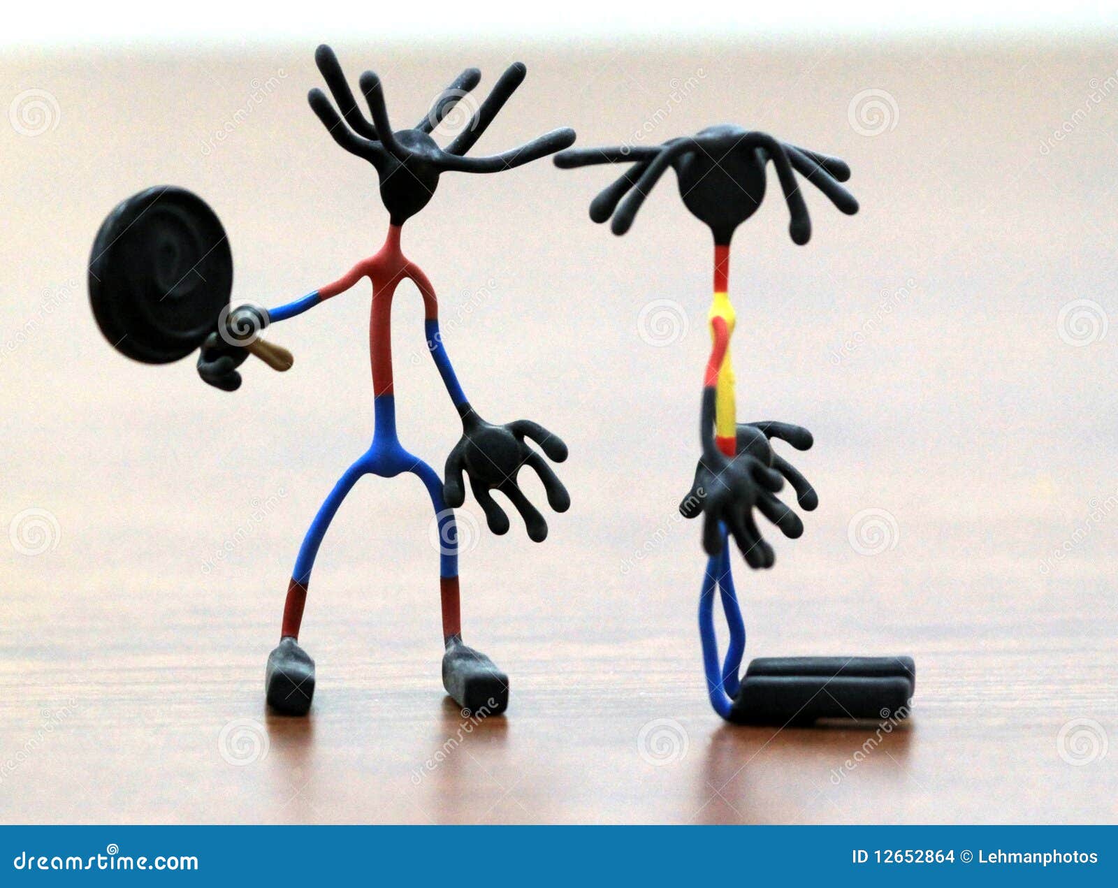 Figure Hitting with Frying Pan Stock Photo - Image of abuse ...