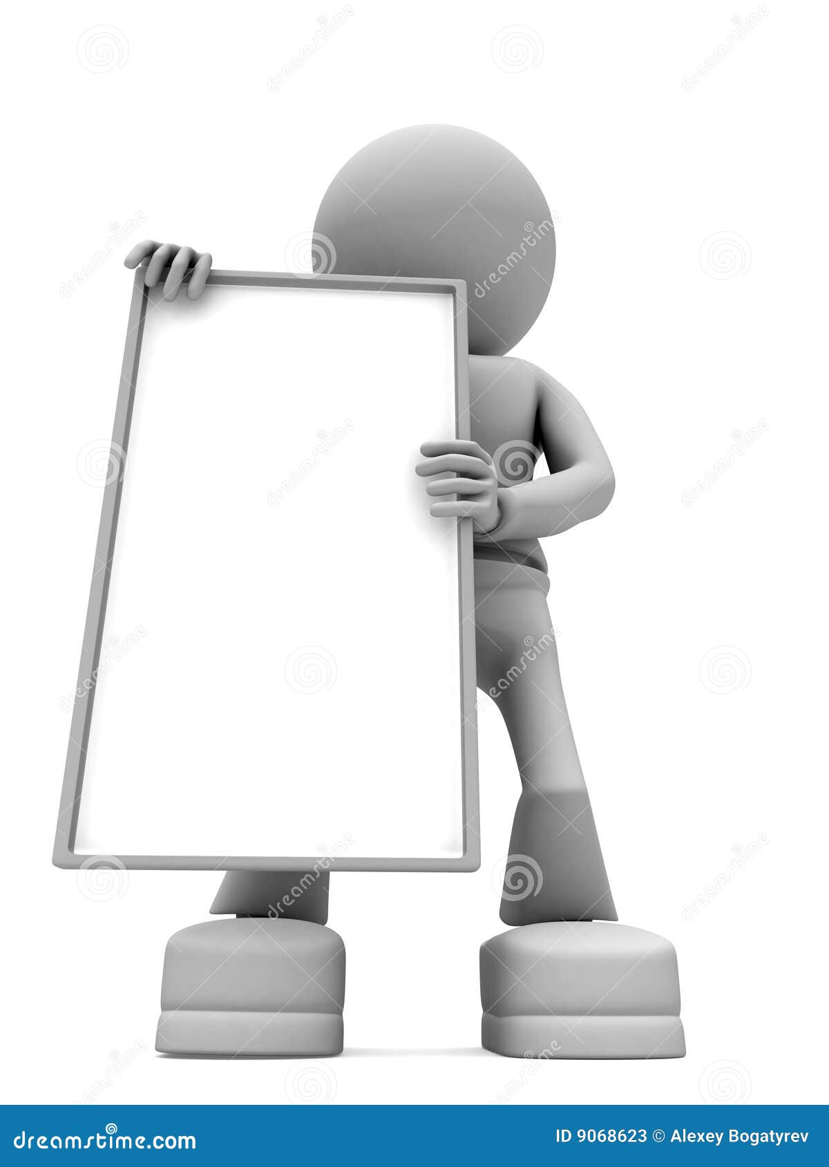 Figure Holding Blank Notice Stock Image | CartoonDealer.com #9068623