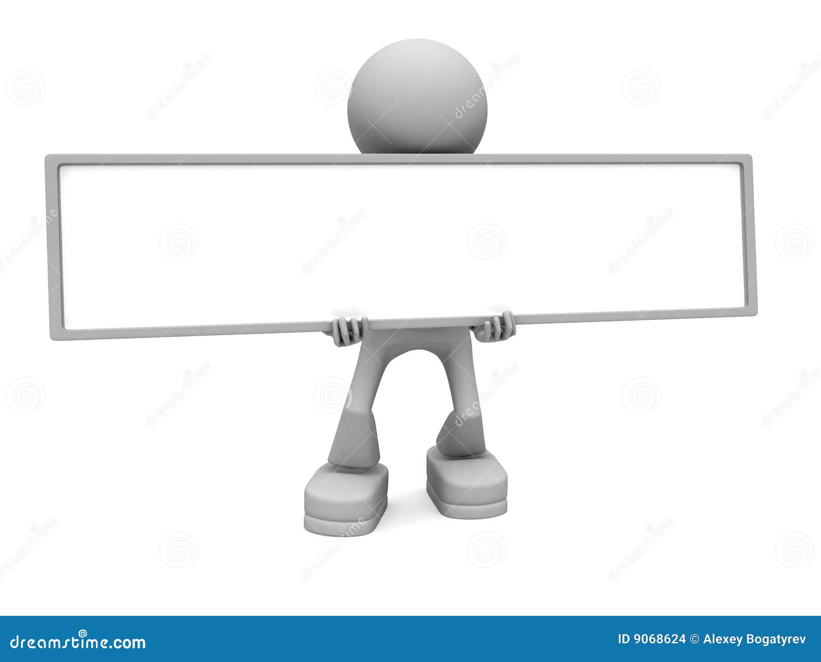Figure Holding A Sign Stock Images - Image: 9068624