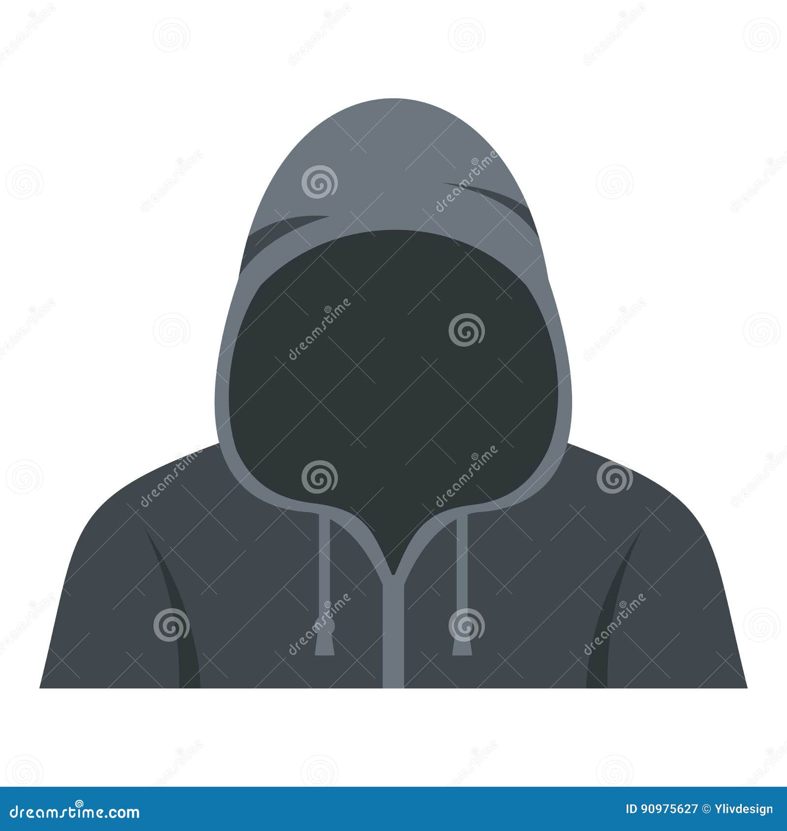 Figure in a Hoodie Icon Isolated Stock Vector - Illustration of object ...