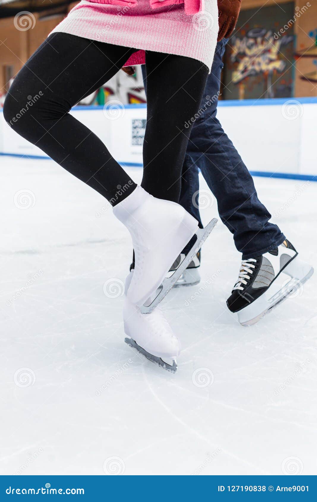 Figure Ice Skater`s Leg while Dancing Stock Photo - Image of athletic ...
