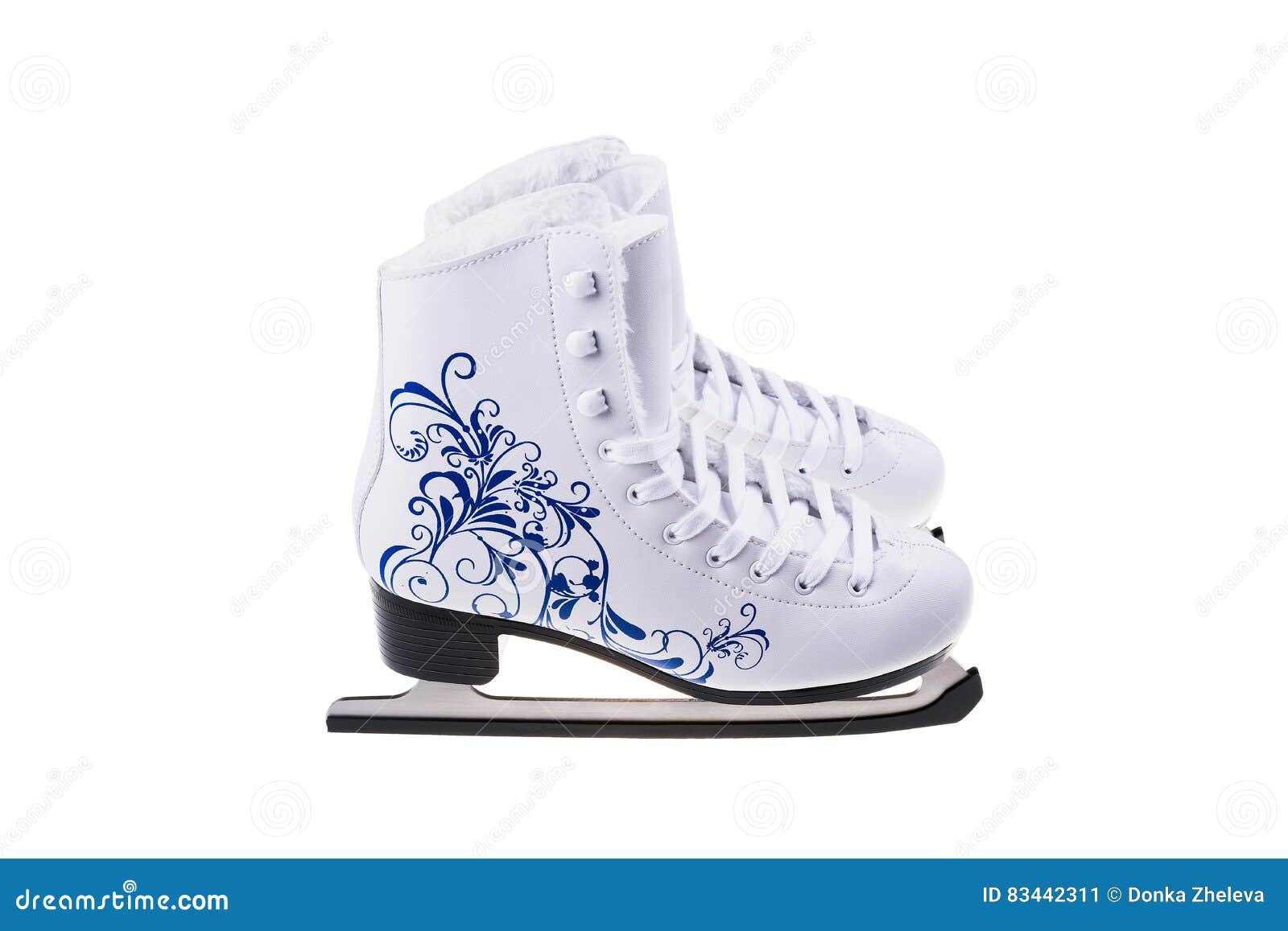 Figure Ice Skates Isolated on White Background Stock Image - Image of ...