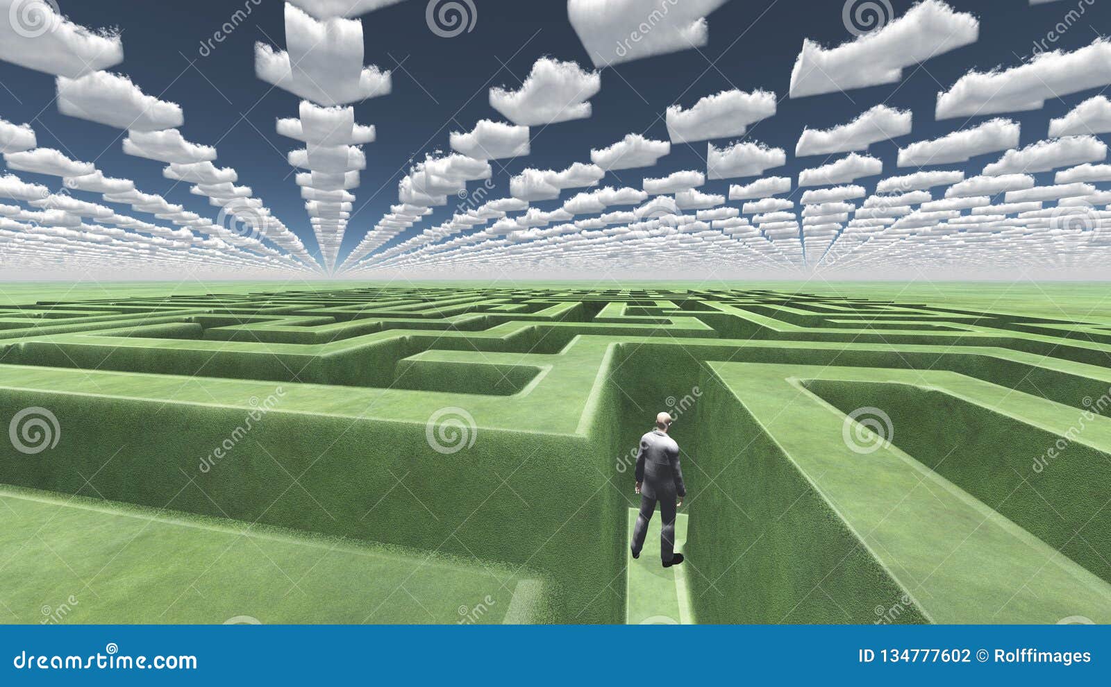 Figure inside of maze stock illustration. Illustration of entrance ...