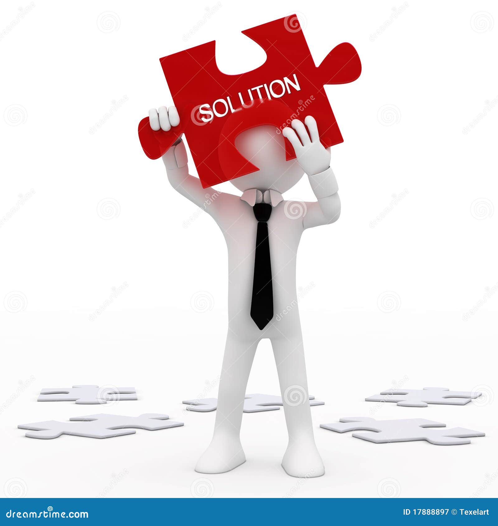 Figure with Jigsaw Solution Stock Illustration - Illustration of ...