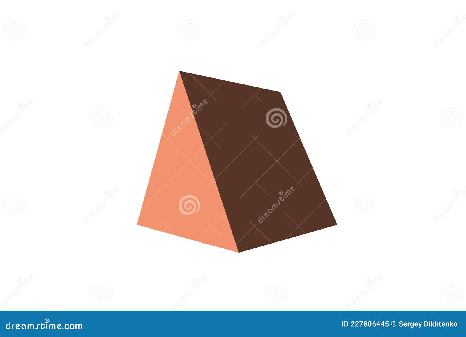 Figure Keystone Form 3d Rendering White Background Stock Illustration ...