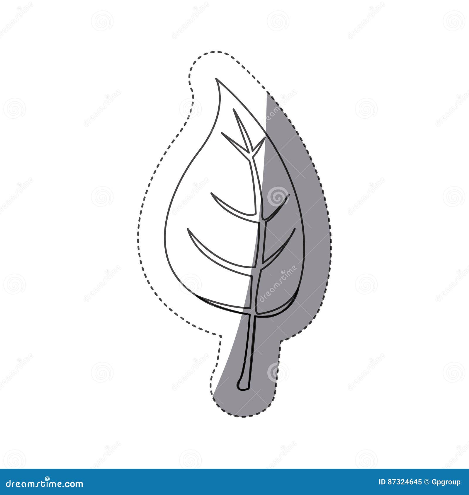 Figure leaf of plant icon stock illustration. Illustration of nature ...