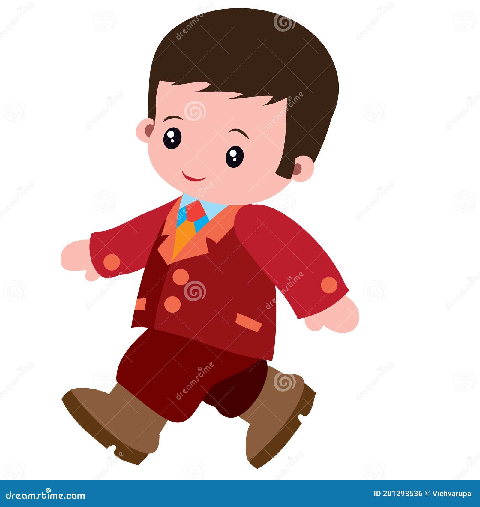 Figure of a Little Man Who Steps, Cartoon Illustration, Isolated Object ...
