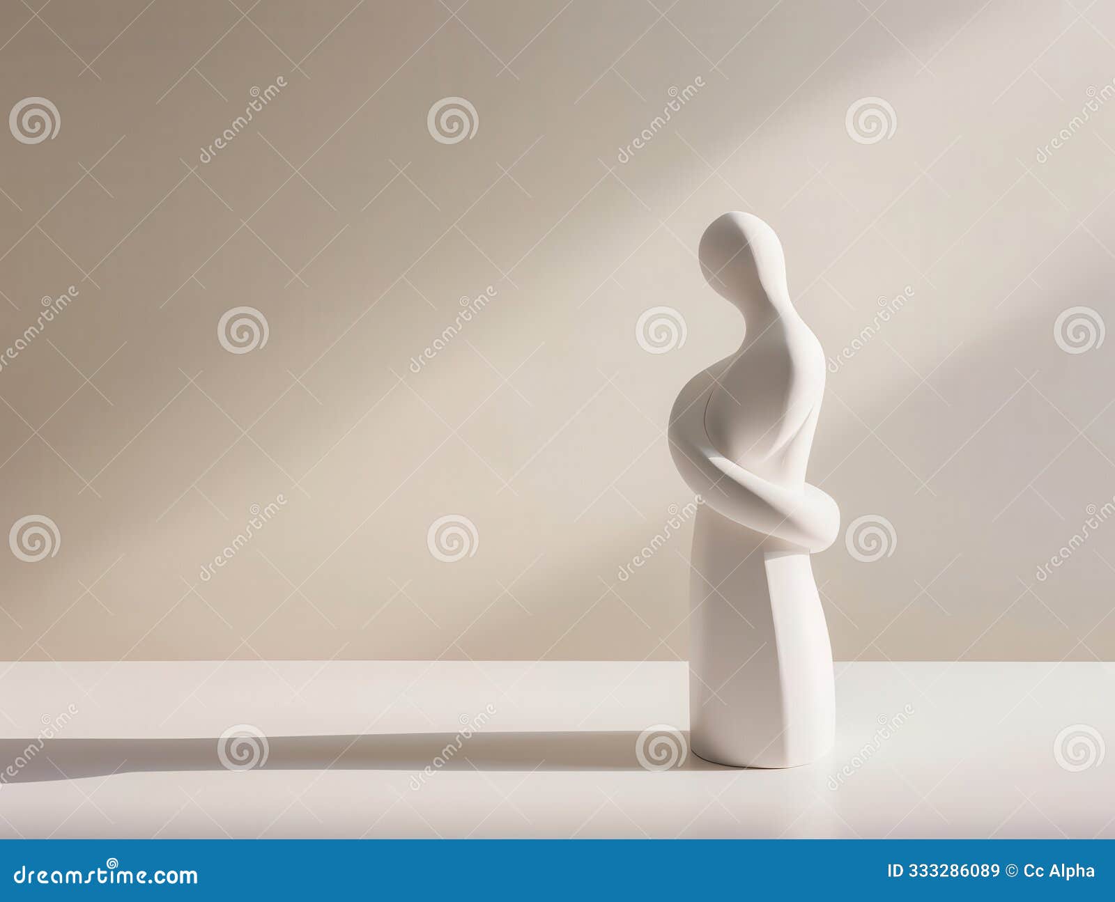 A Figure Made of Light Embracing a Shadow, Illustrating Unity and Inner ...