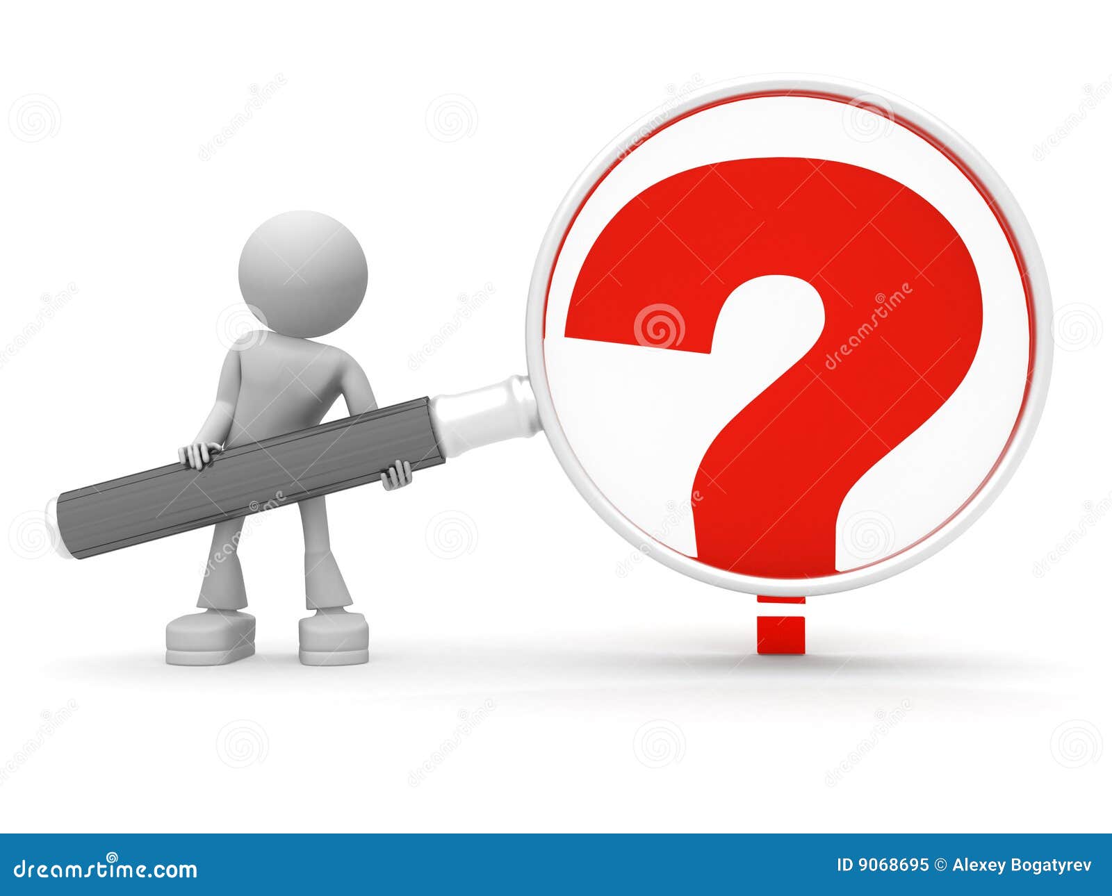 Figure with Magnifying Glass Stock Illustration - Illustration of ...