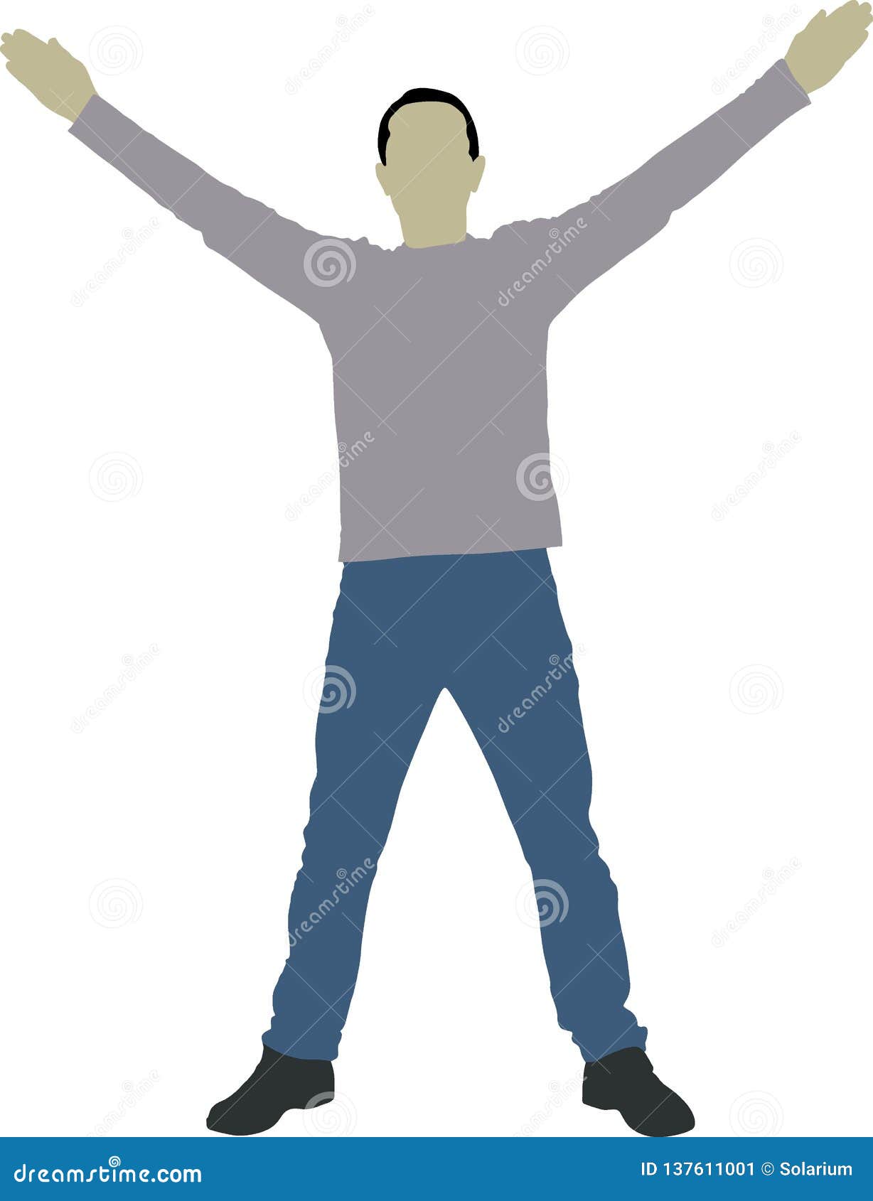 Male stock vector. Illustration of width, profile, stretch - 137611001