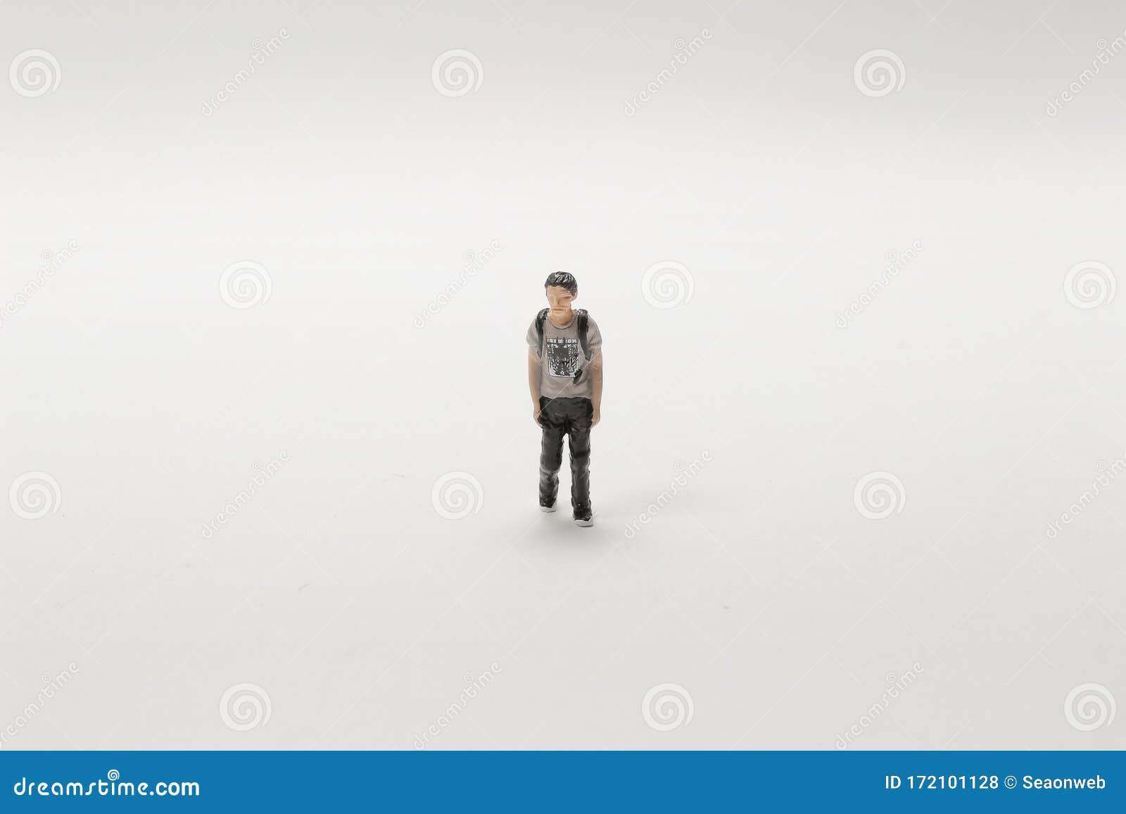 A Figure Man Stand on the White Board Stock Photo - Image of figure ...