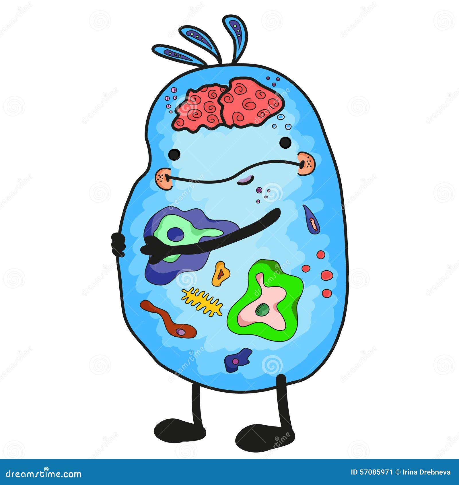 Figure microbe stock illustration. Illustration of cartoon - 57085971