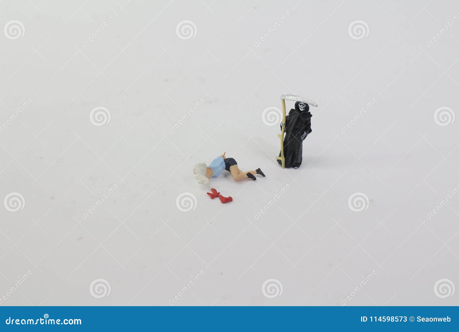 Death Standing With Scythe On Hand Stock Image | CartoonDealer.com ...