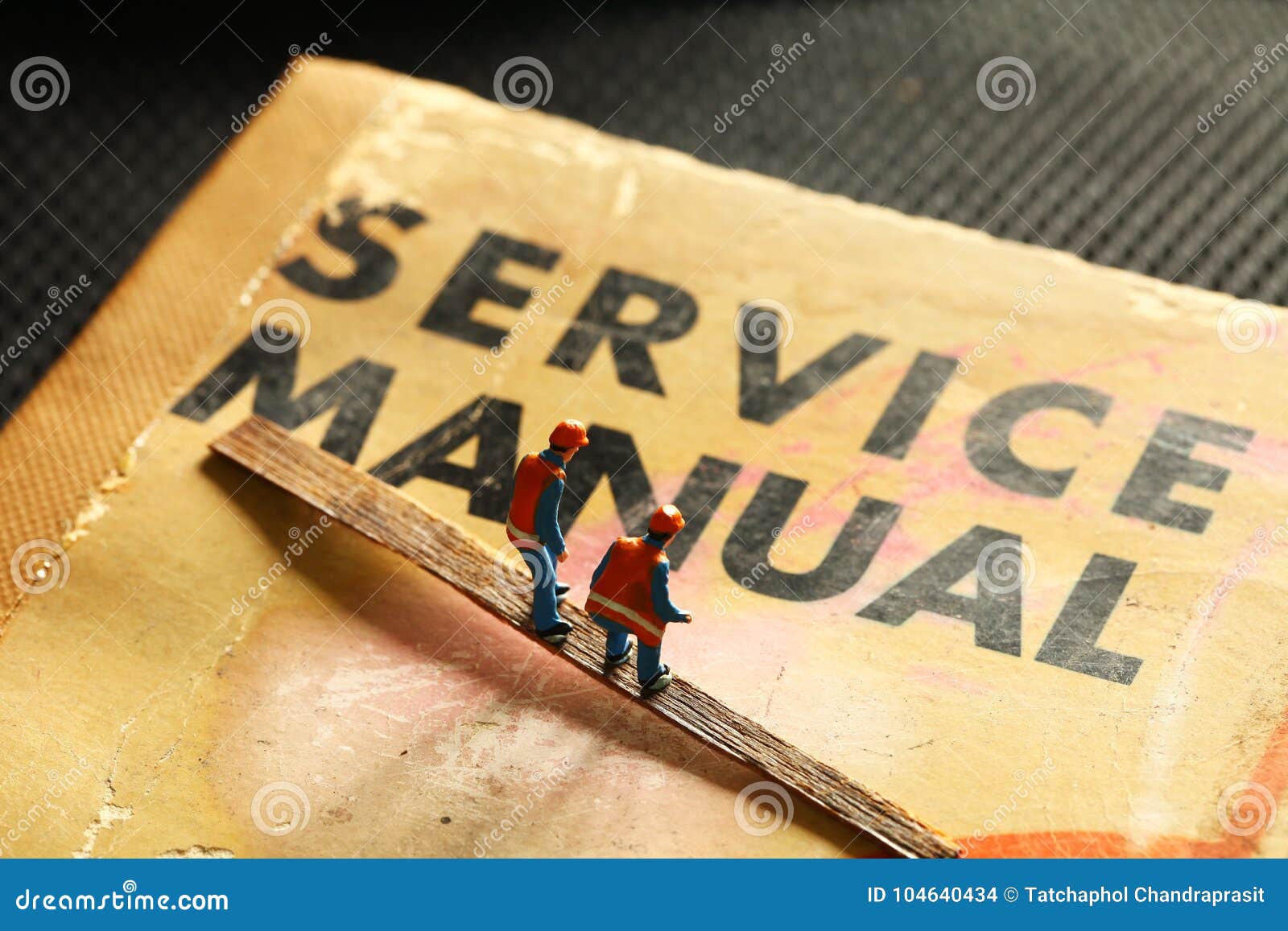 Old service book. stock photo. Image of technician, background - 104640434