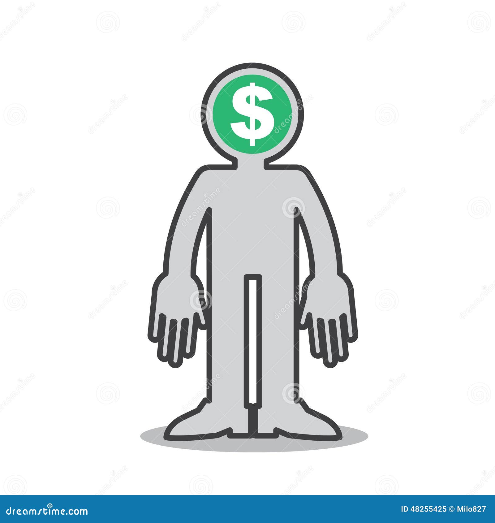 Figure Money Mind stock vector. Illustration of bank - 48255425
