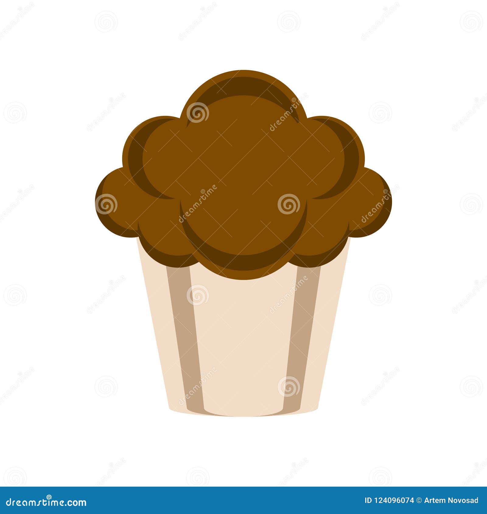 Figure Muffin on a White Background. Vector Illustration. Stock Vector ...