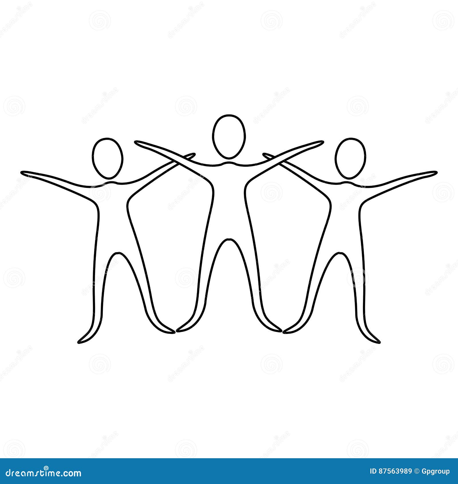 Figure People Raise Their Hands Stock Illustration - Illustration of ...
