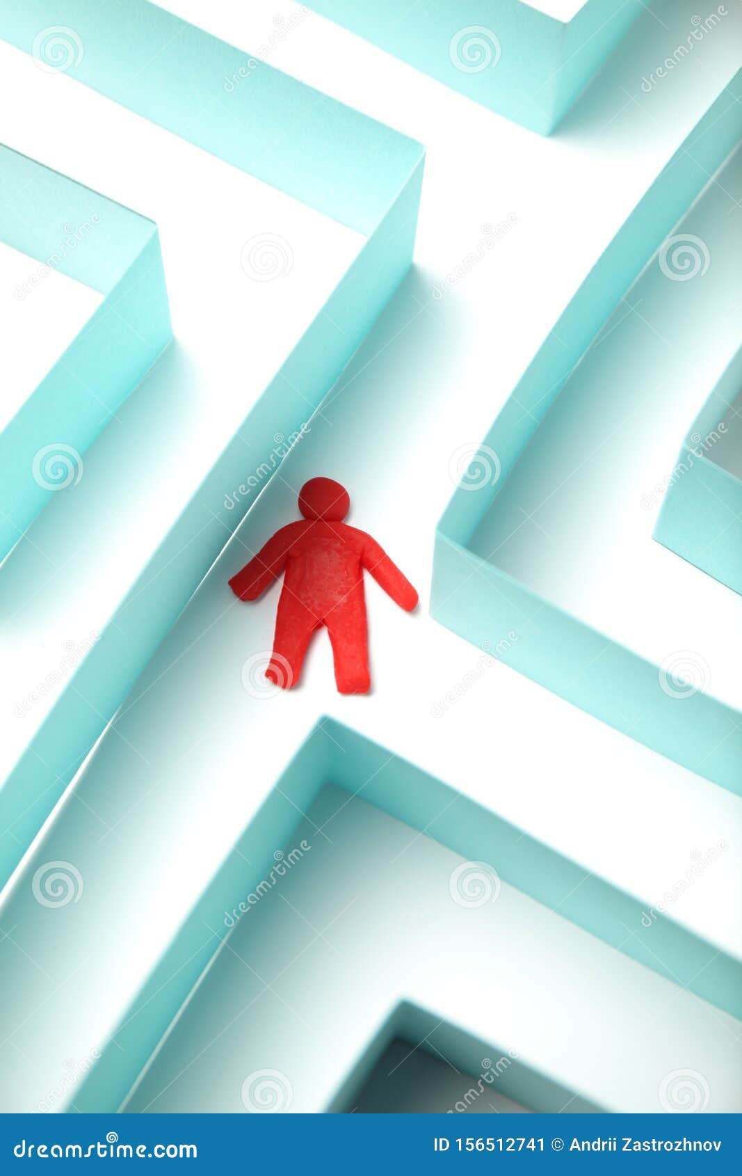The Figure of the Person is Looking for a Way Out of the Maze, a ...
