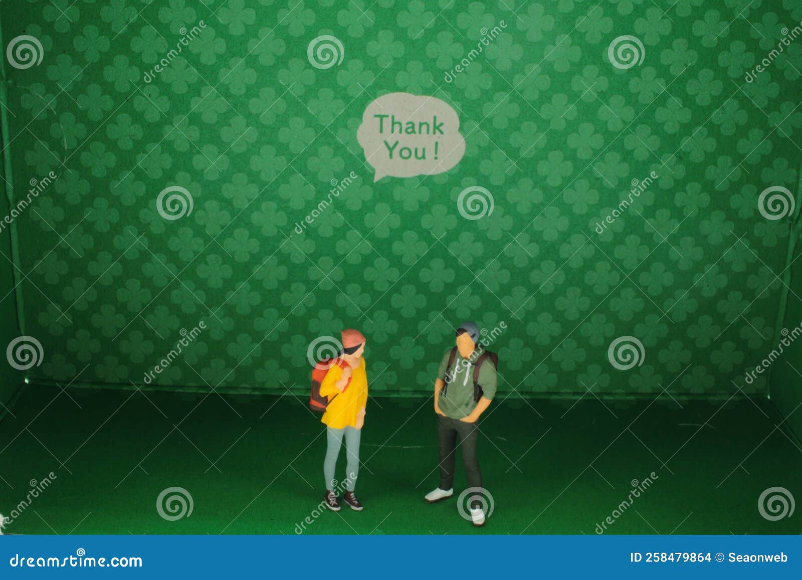 A Figure Pointing To Board Saying Thank You Stock Photo - Image of ...
